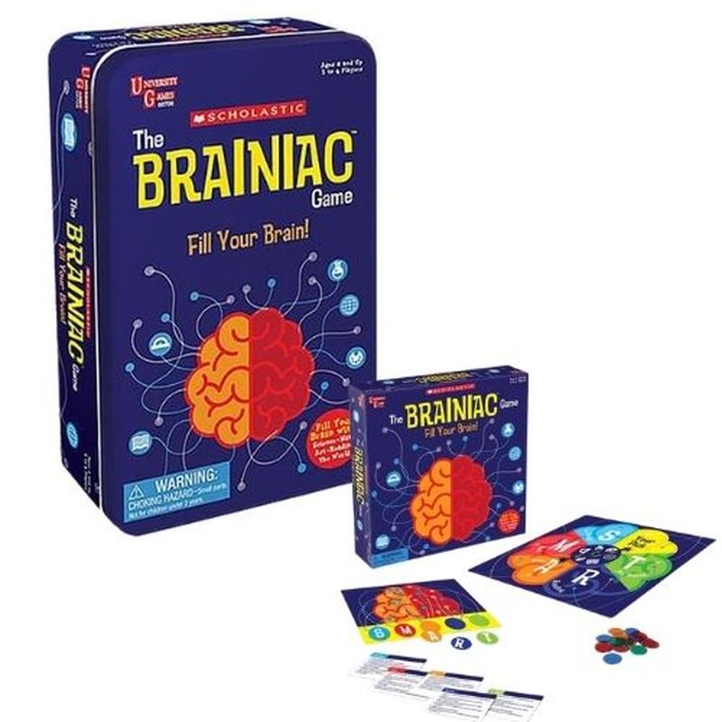 University Games Scholastic Brainiac Tinned Game – Toyworld Australia