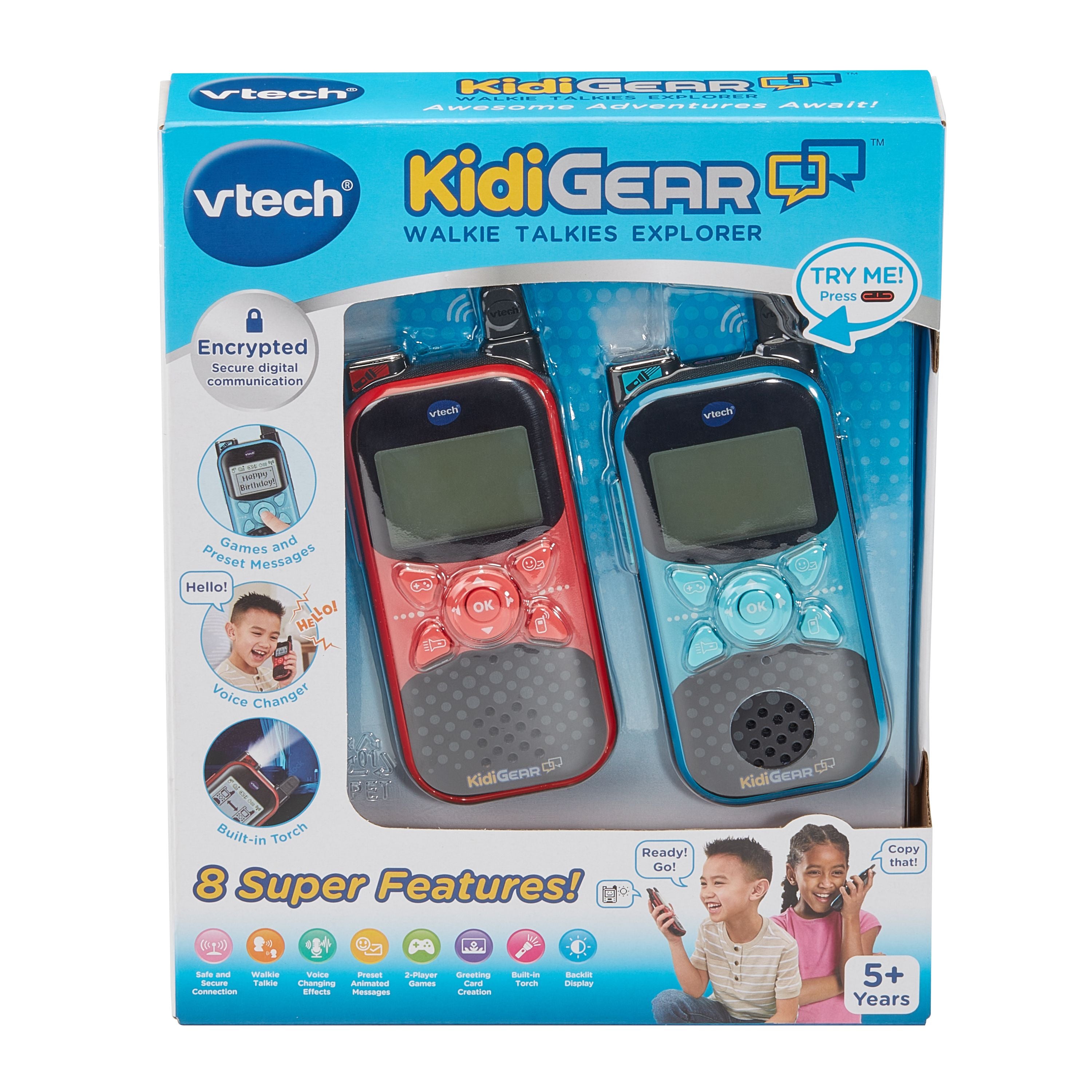 VTech Kidigear Walkie Talkies Blue/Red – Toyworld Australia