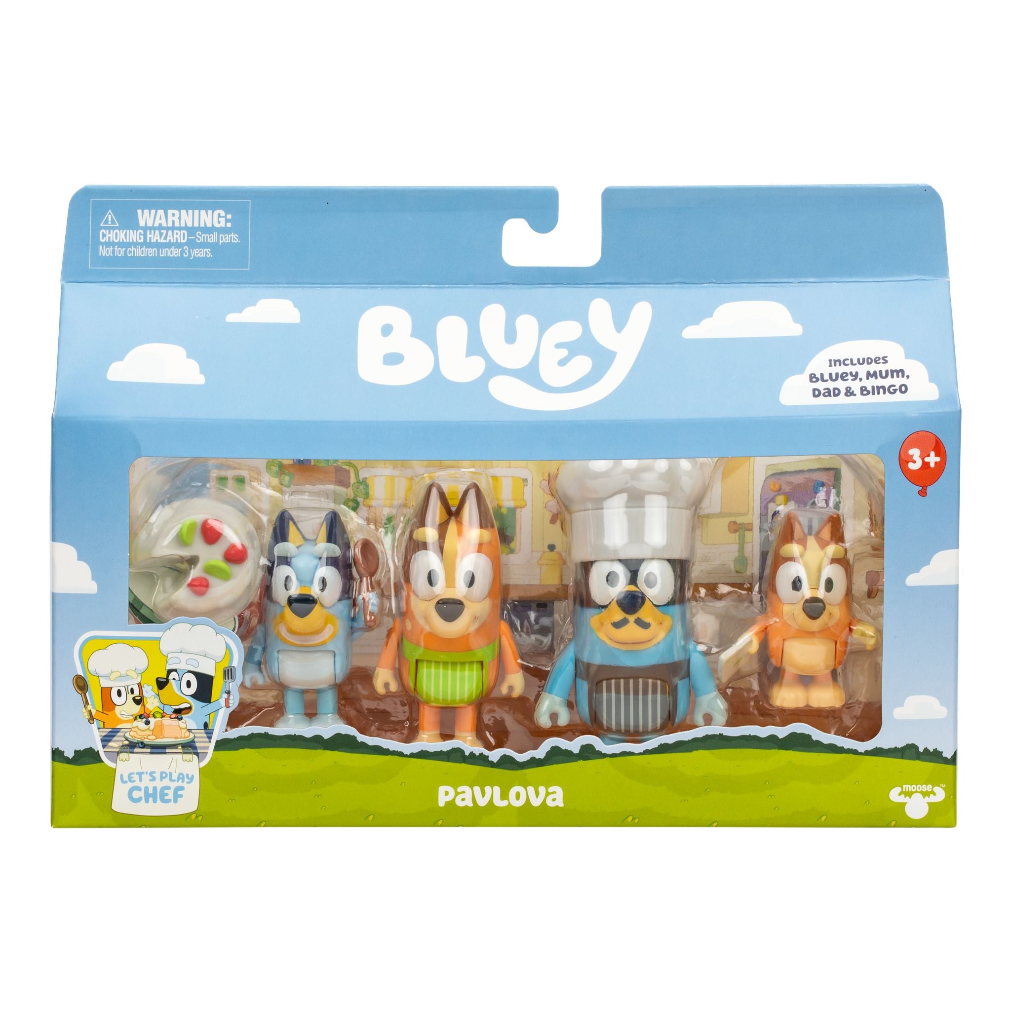 Bluey S13 Let's Play Chef Figure 4 Pack - Pavlova – Toyworld Australia