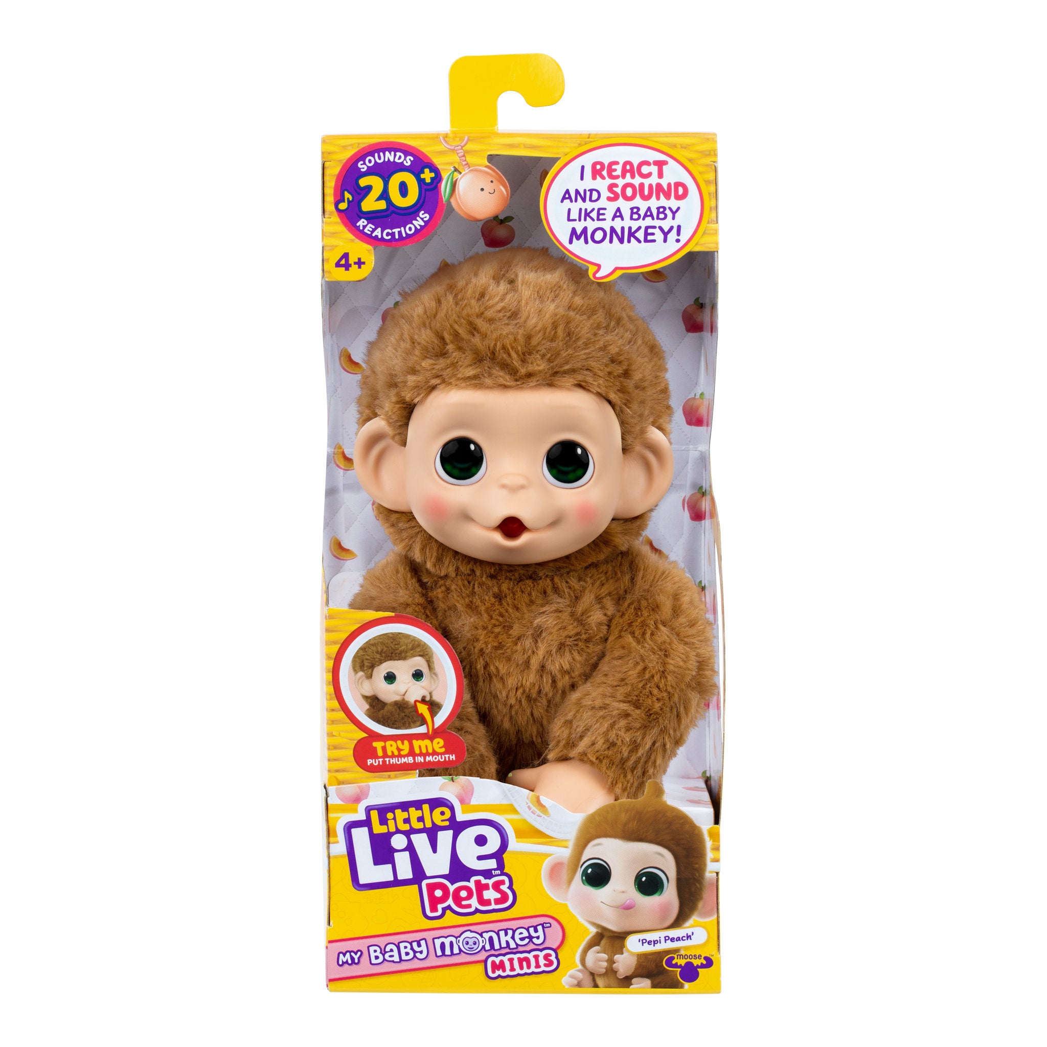 Little Live Pets My Baby Mini Monkey - Pepi Peach – Toyworld Australia