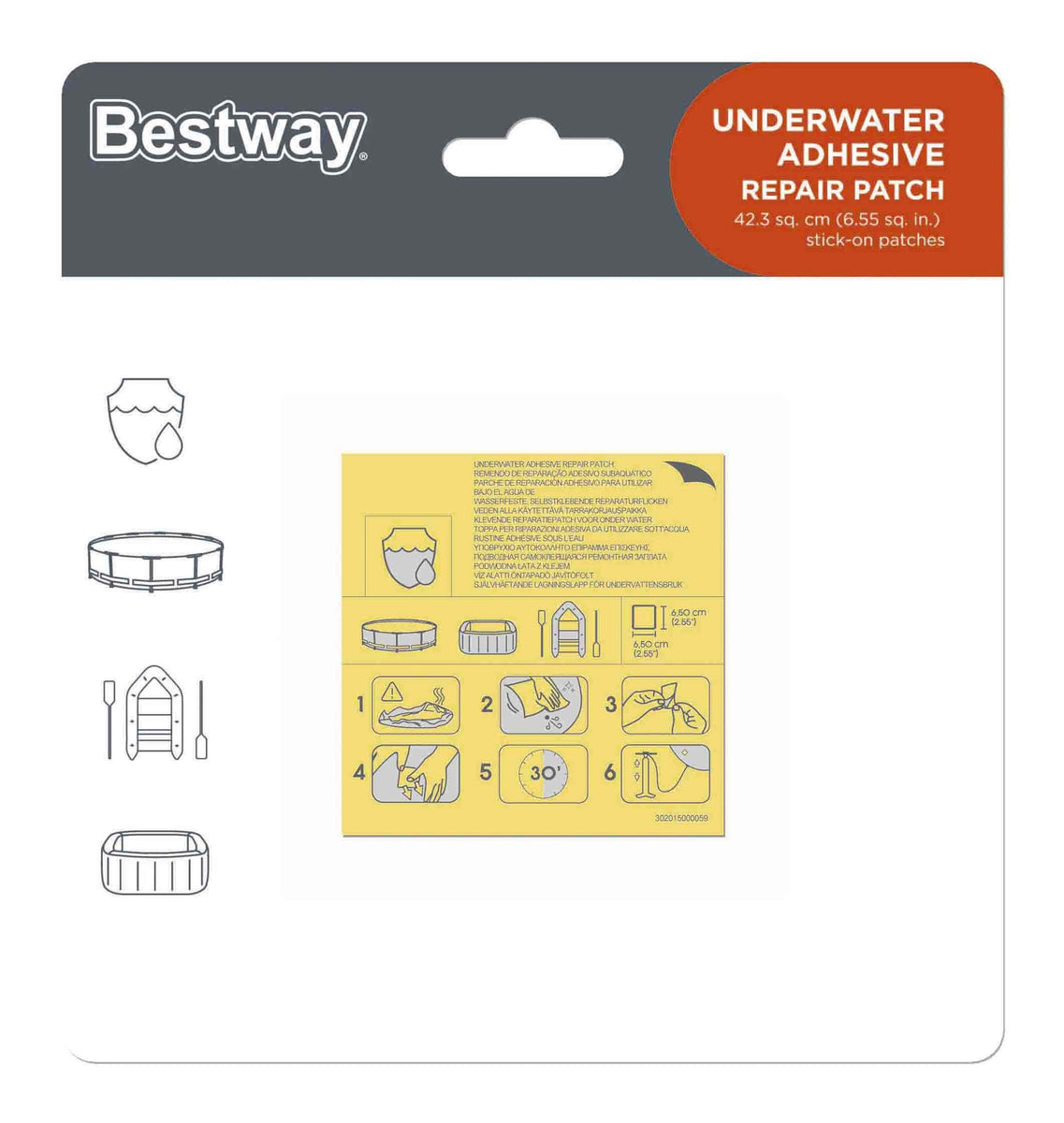 Bestway Underwater Adhesive Repair Patch 10 Pack – Toyworld Australia