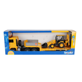 Bruder 1:16 Commerical MAN TGA Low Loader Truck - JCB Midi CX Backhoe ...