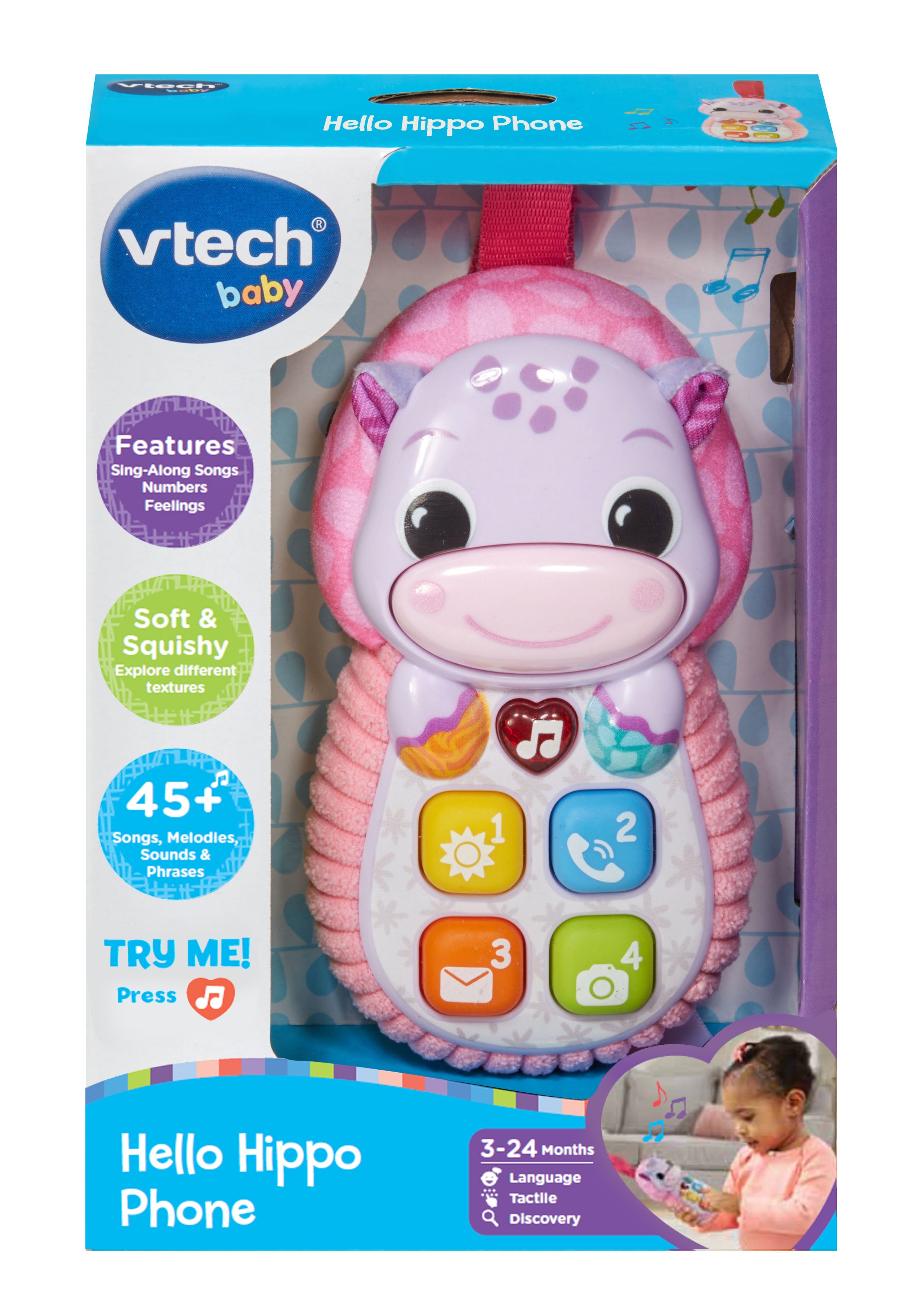 VTech Hello Hippo Phone - Pink – Toyworld Australia