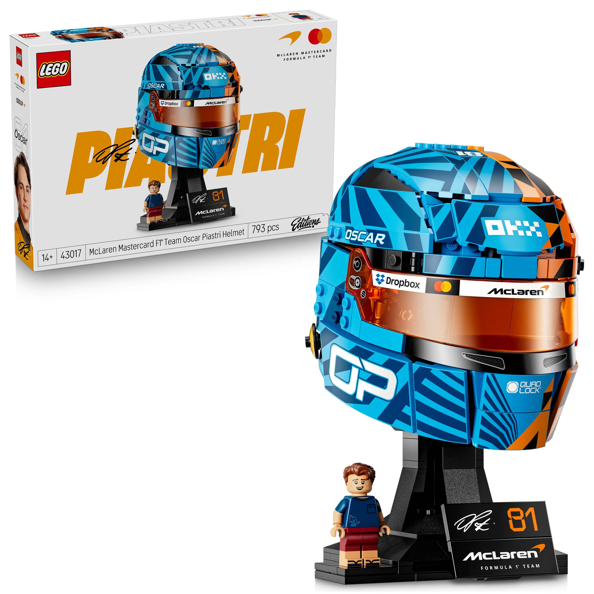 LEGO 43017 Editions Formula 1 McLaren Mastercard F1 Team Oscar Piastri ...
