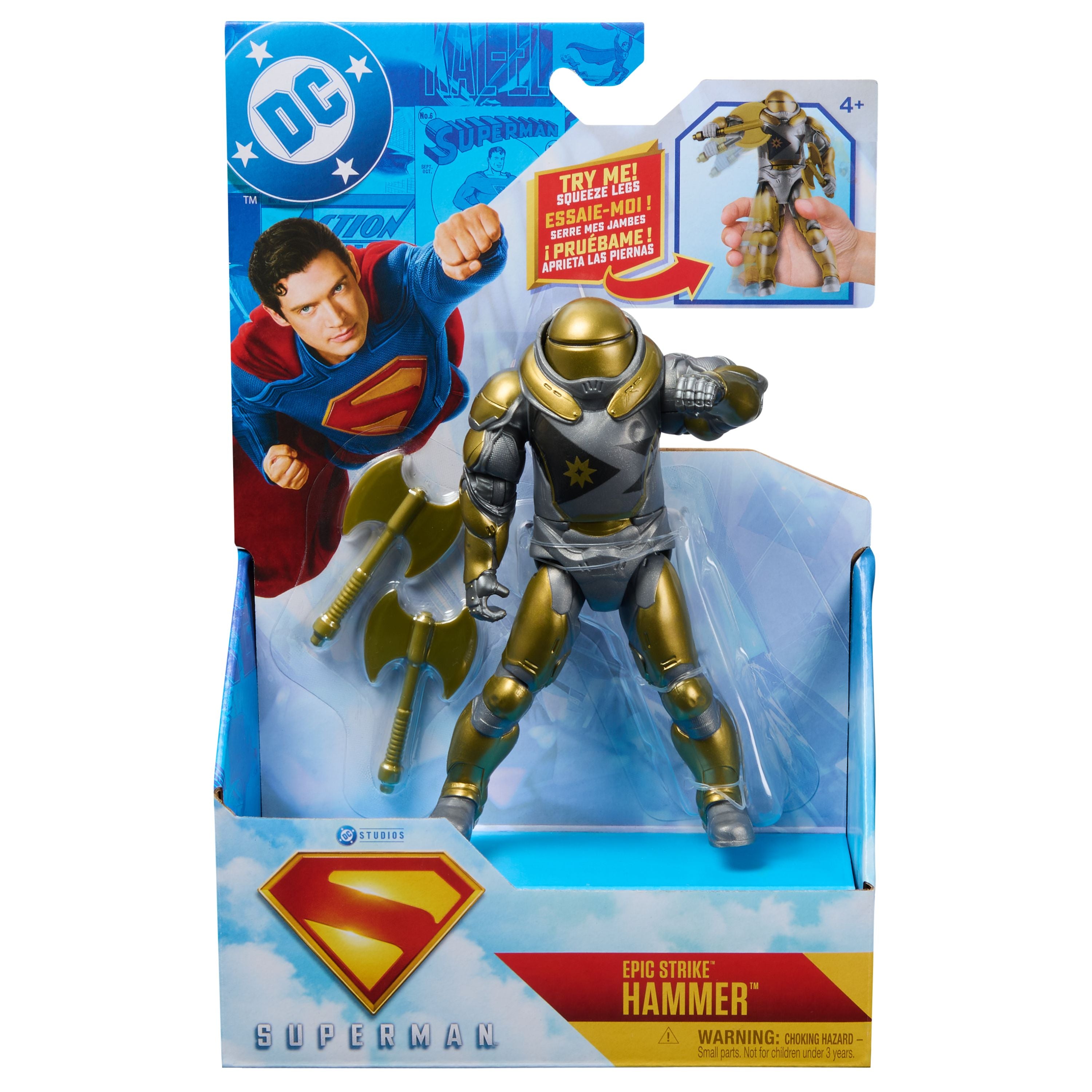 Superman 6 Inch Leg Squeeze Battle Attack Hammer – Toyworld Australia