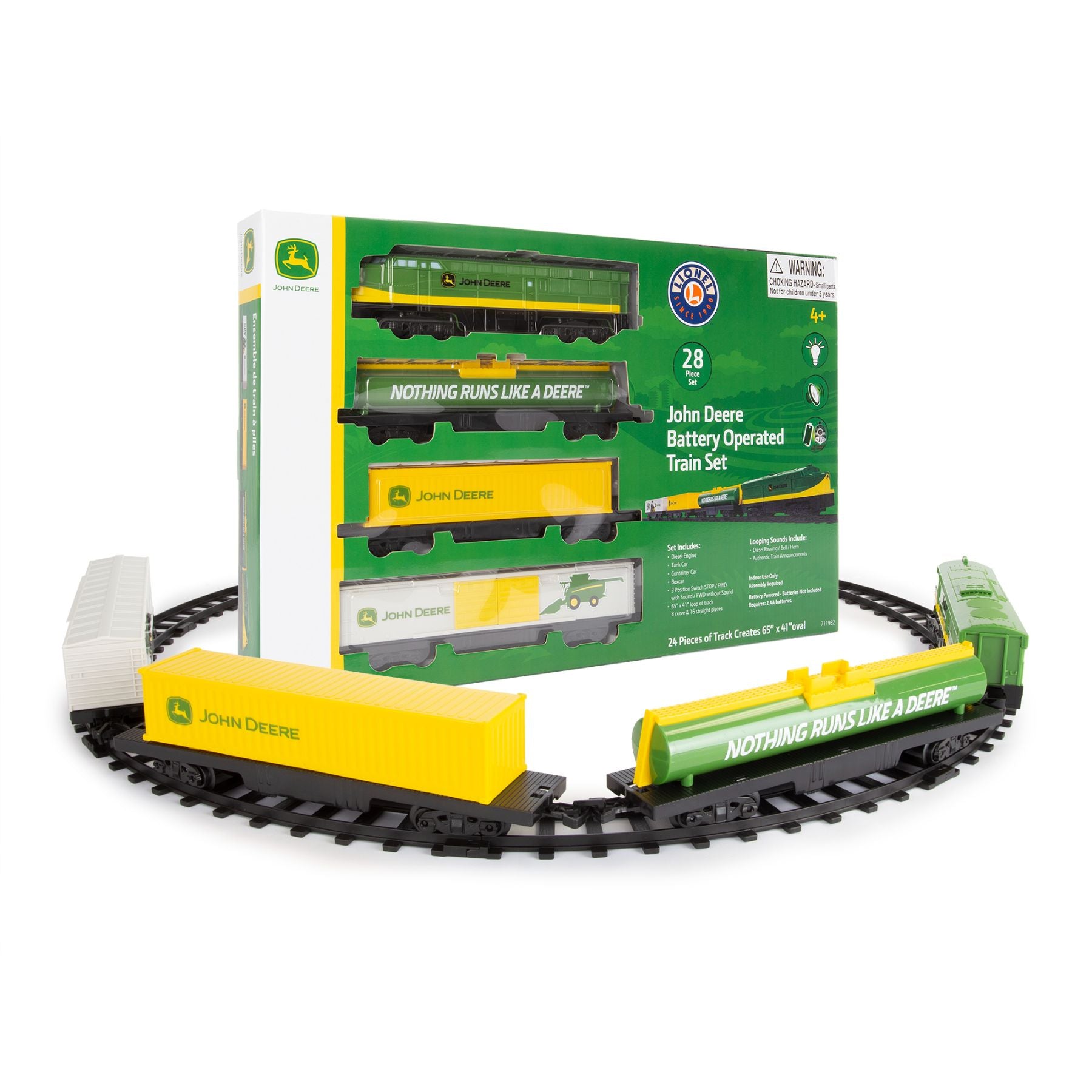 John Deere Battery Powered Mini Diesel Train Set – Toyworld Australia