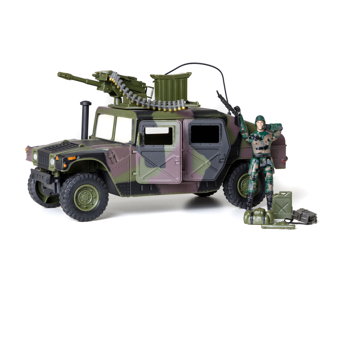 World Peacekeepers 1:18 Humvee Camo With Machine Gun – Toyworld Australia