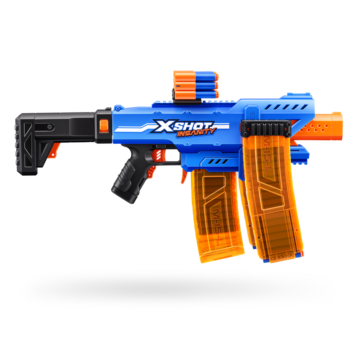 ZURU X Shot Insanity Motorised Clip Mania With 72 Darts – Toyworld ...