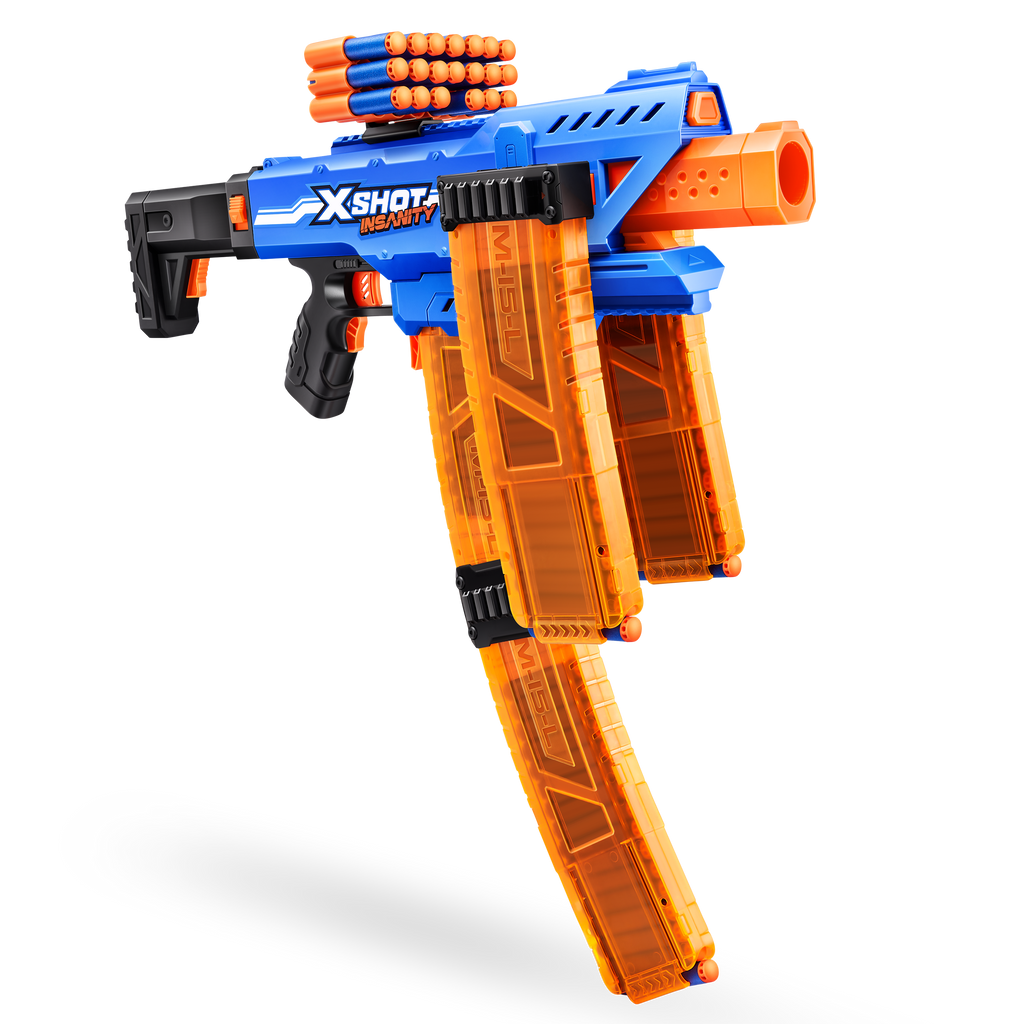 ZURU X Shot Insanity Motorised Clip Mania With 72 Darts – Toyworld ...