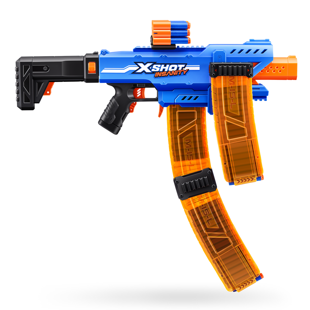 ZURU X Shot Insanity Motorised Clip Mania With 72 Darts – Toyworld ...