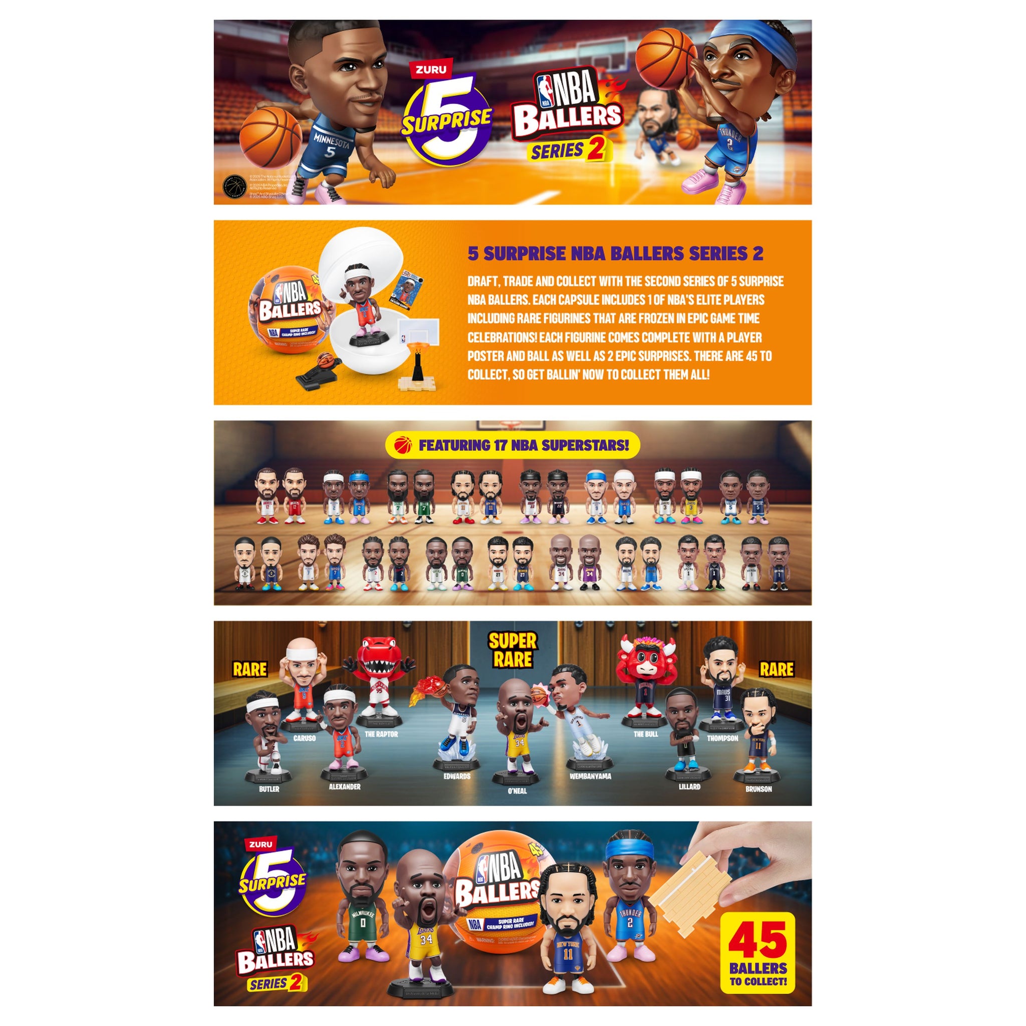 ZURU 5 Surprise Series 2 NBA Ballers – Toyworld Australia
