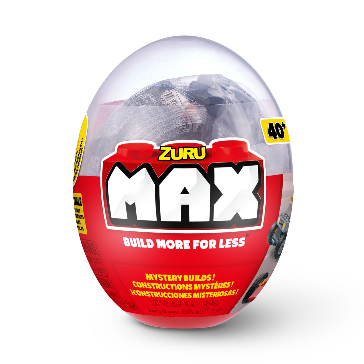 ZURU Max Build Construction Surprise Egg Capsule 40+ Bricks – Toyworld ...