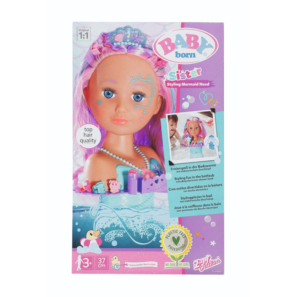 BABY Born Sister Styling Mermaid Head – Toyworld Australia