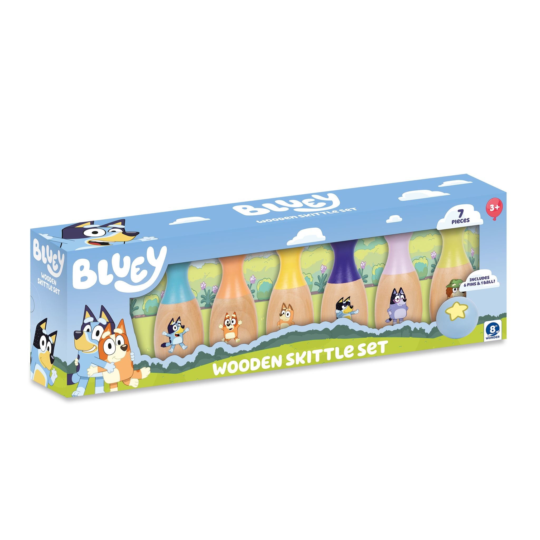 Bluey Wooden Character Skittles Playset – Toyworld Australia