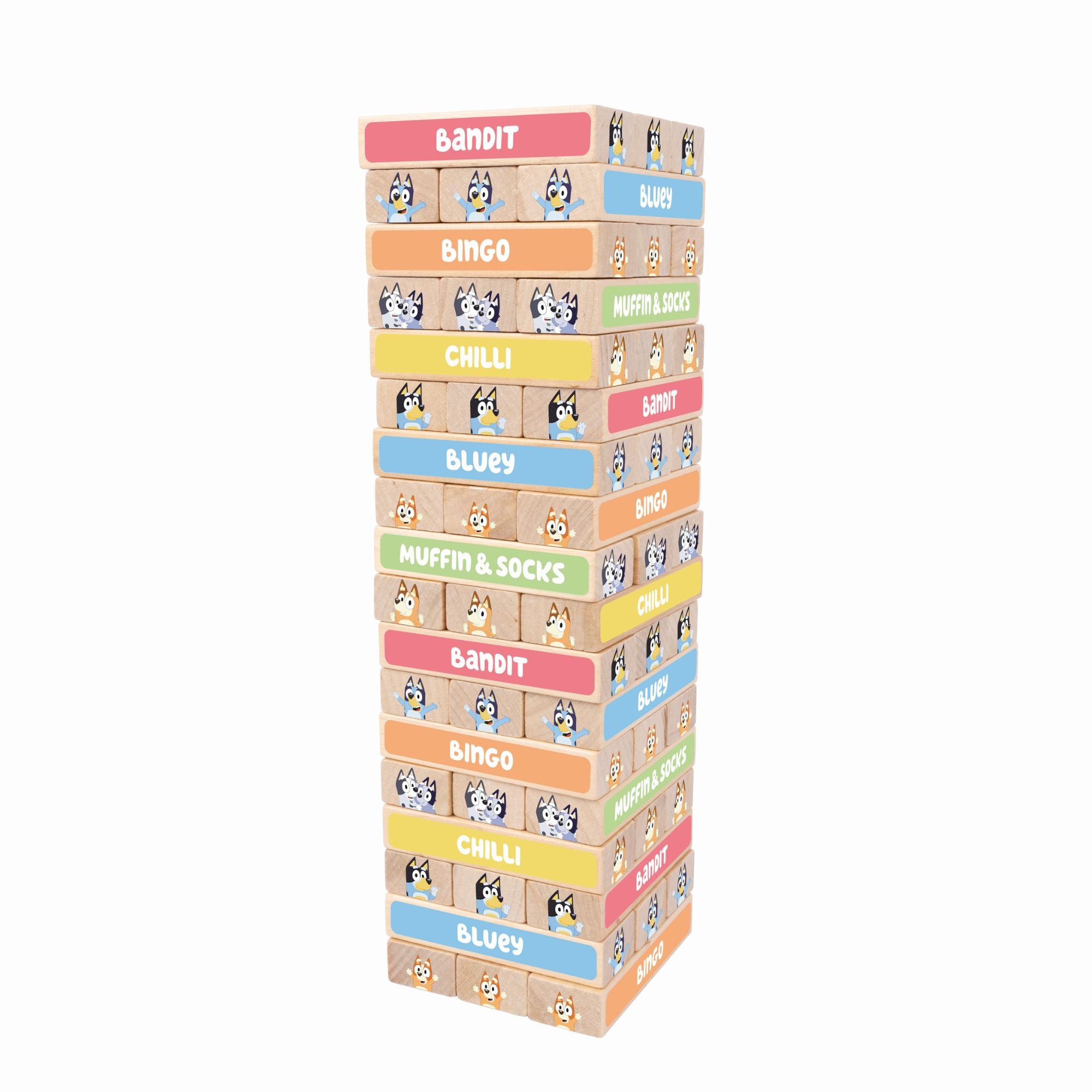 Bluey Wooden Tumbling Tower – Toyworld Australia