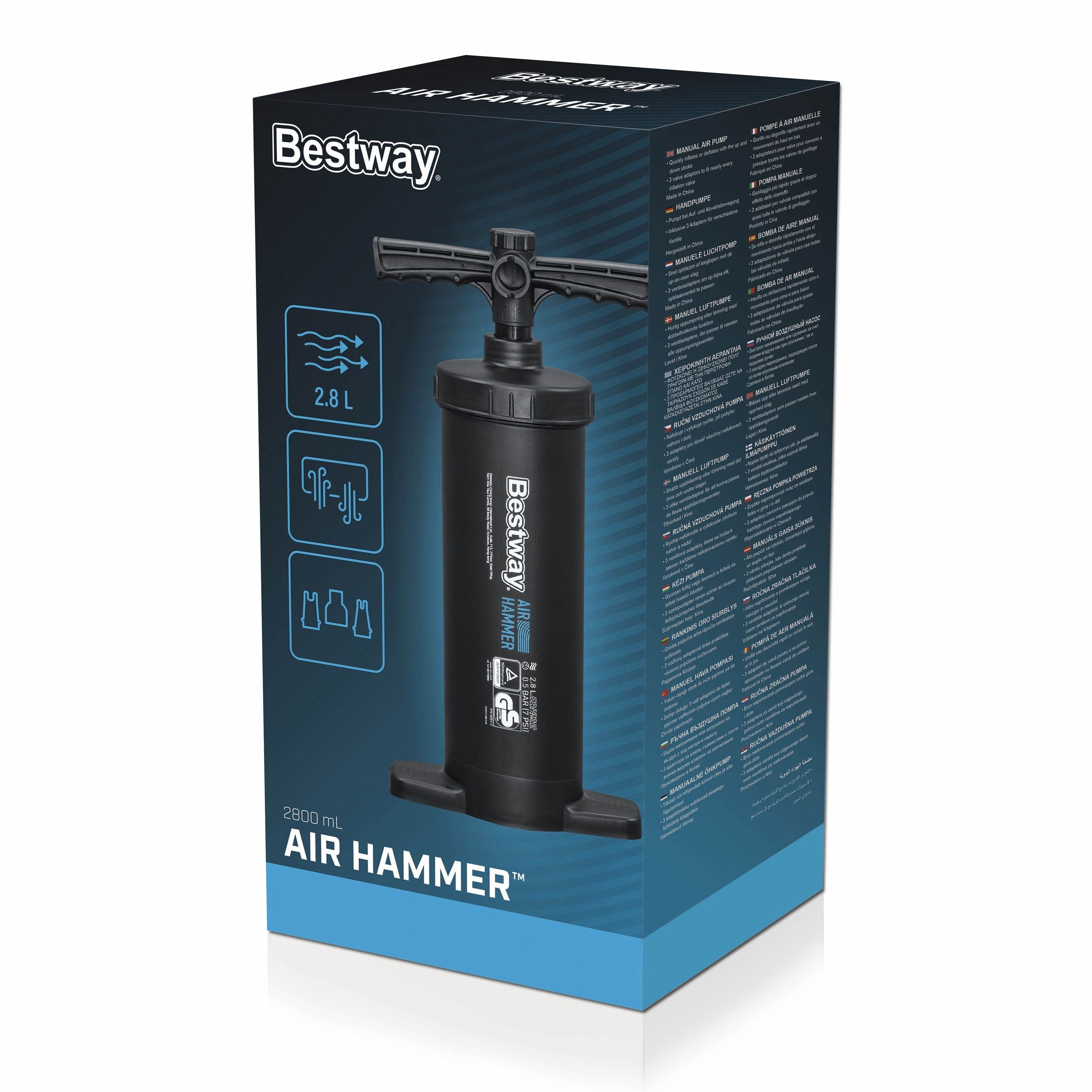 Bestway 2800ml Air Hammer Inflation Pump – Toyworld Australia