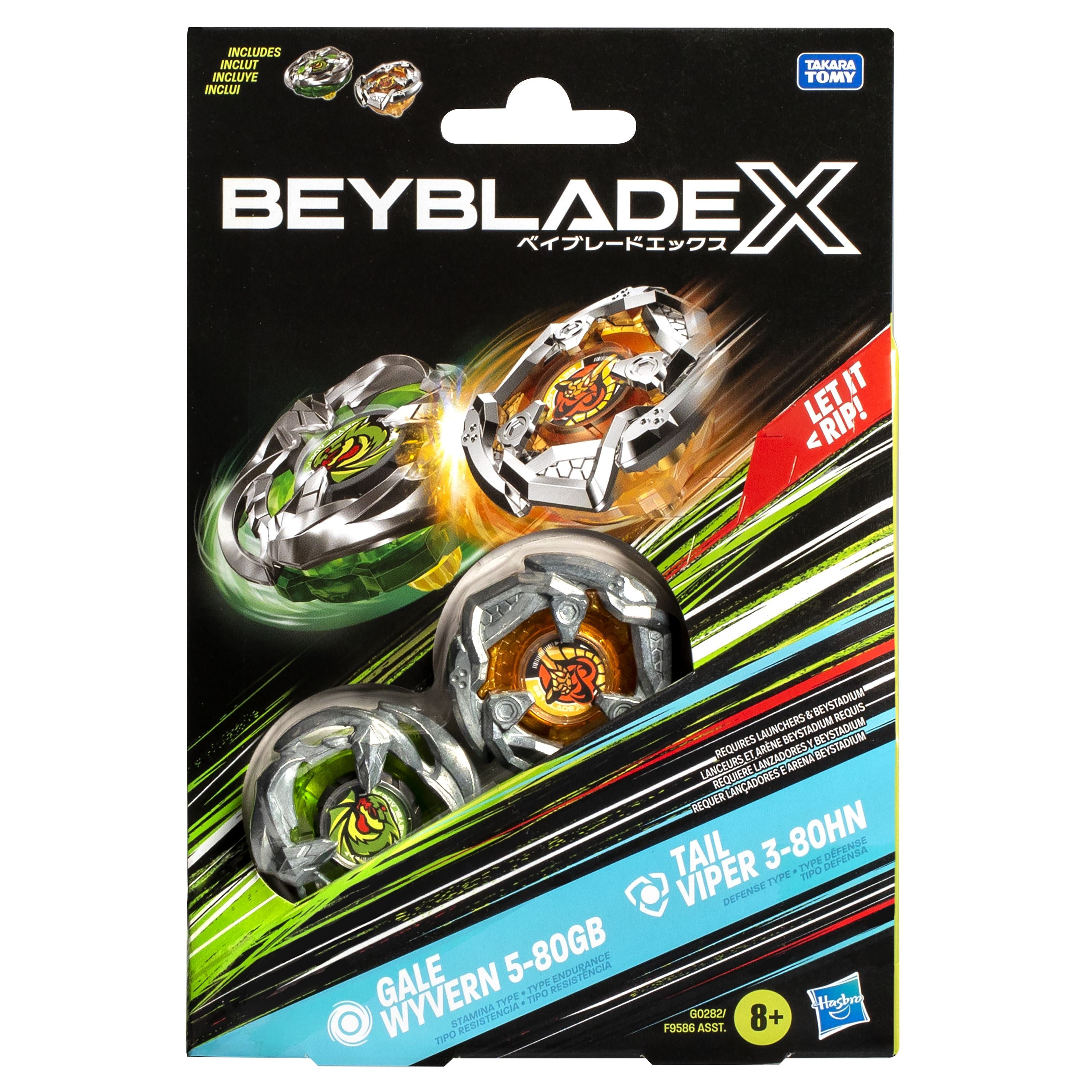 Beyblade X Gale Wyvern 5-80GB & Tail Viper 3-80HN Dual Pack – Toyworld ...
