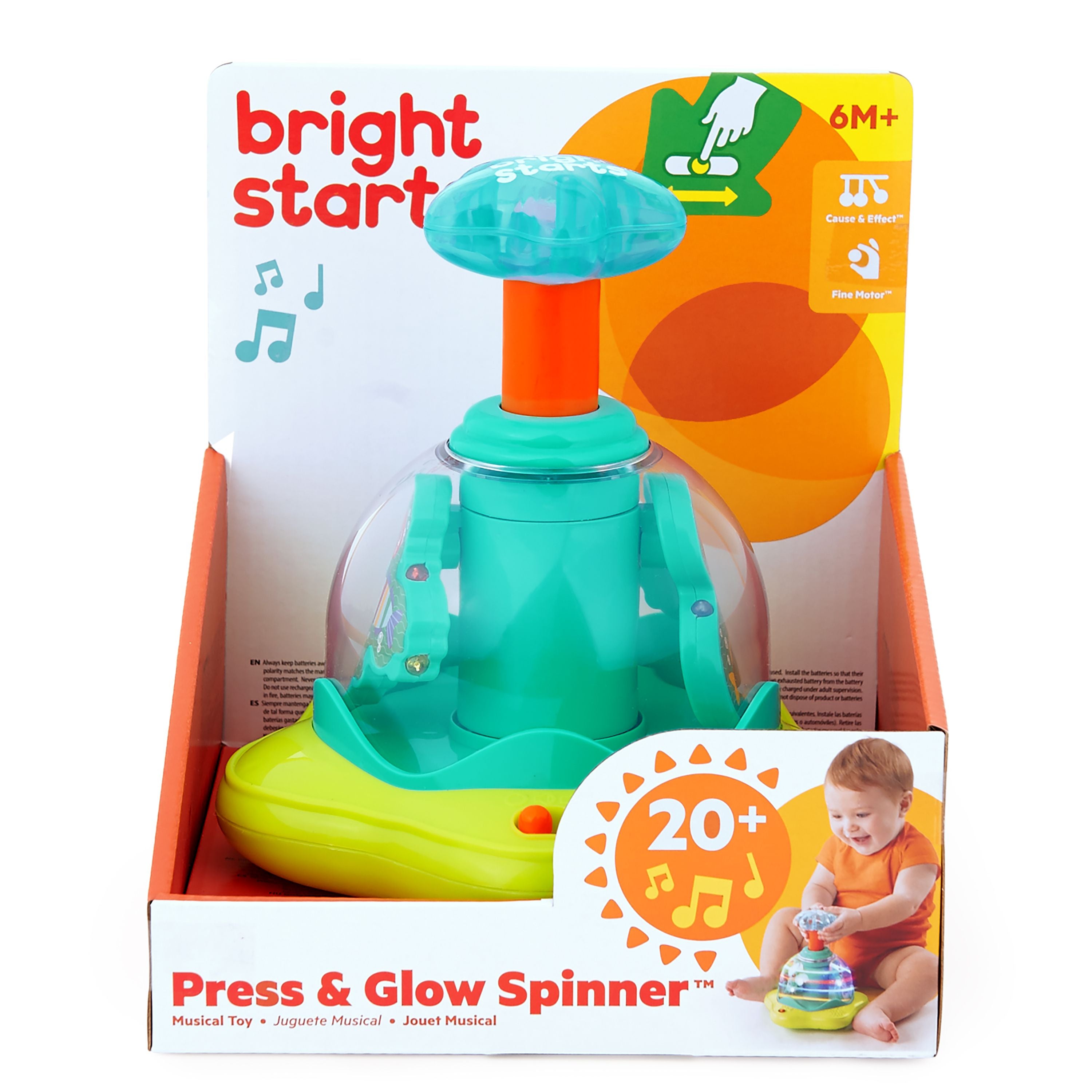 Bright Starts Press & Glow Spinner – Toyworld Australia