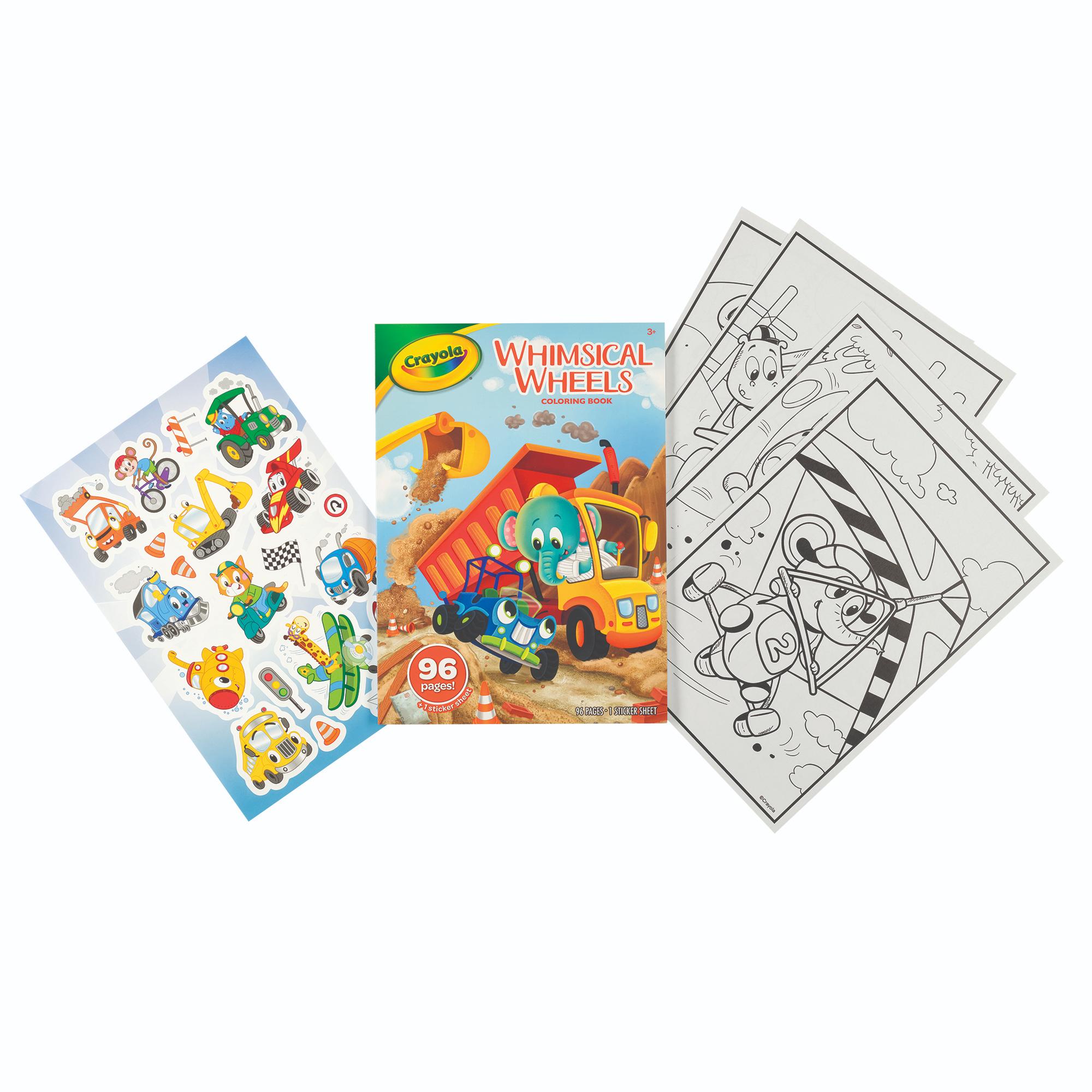 CRAYOLA WHIMSICAL WHEELS 96 PAGE COLOURING BOOK – Toyworld Australia