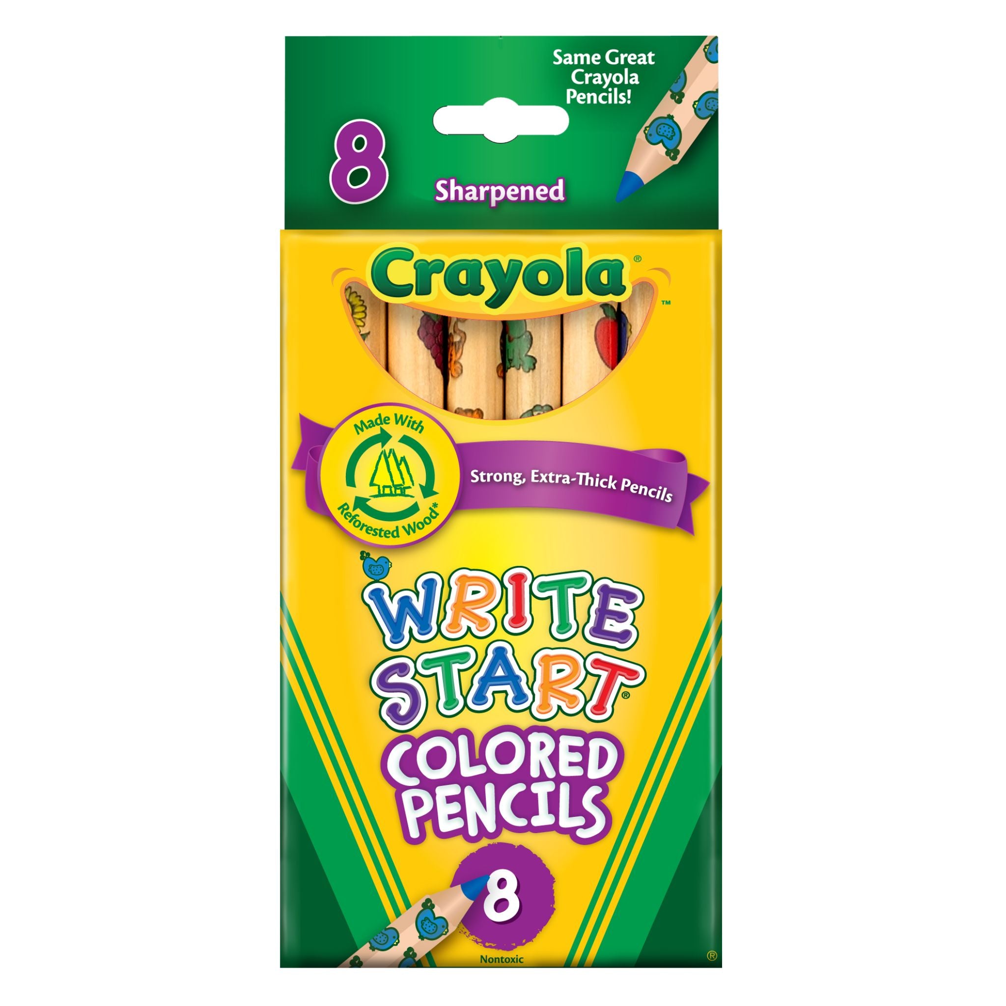 Crayola Write Start Coloured Pencils 8 Pack – Toyworld Australia