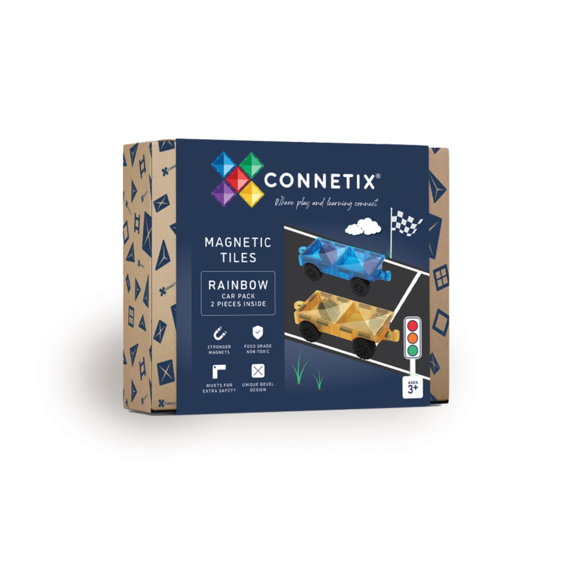 CONNETIX Magnetic Tiles 2 Piece Car Pack – Toyworld Australia