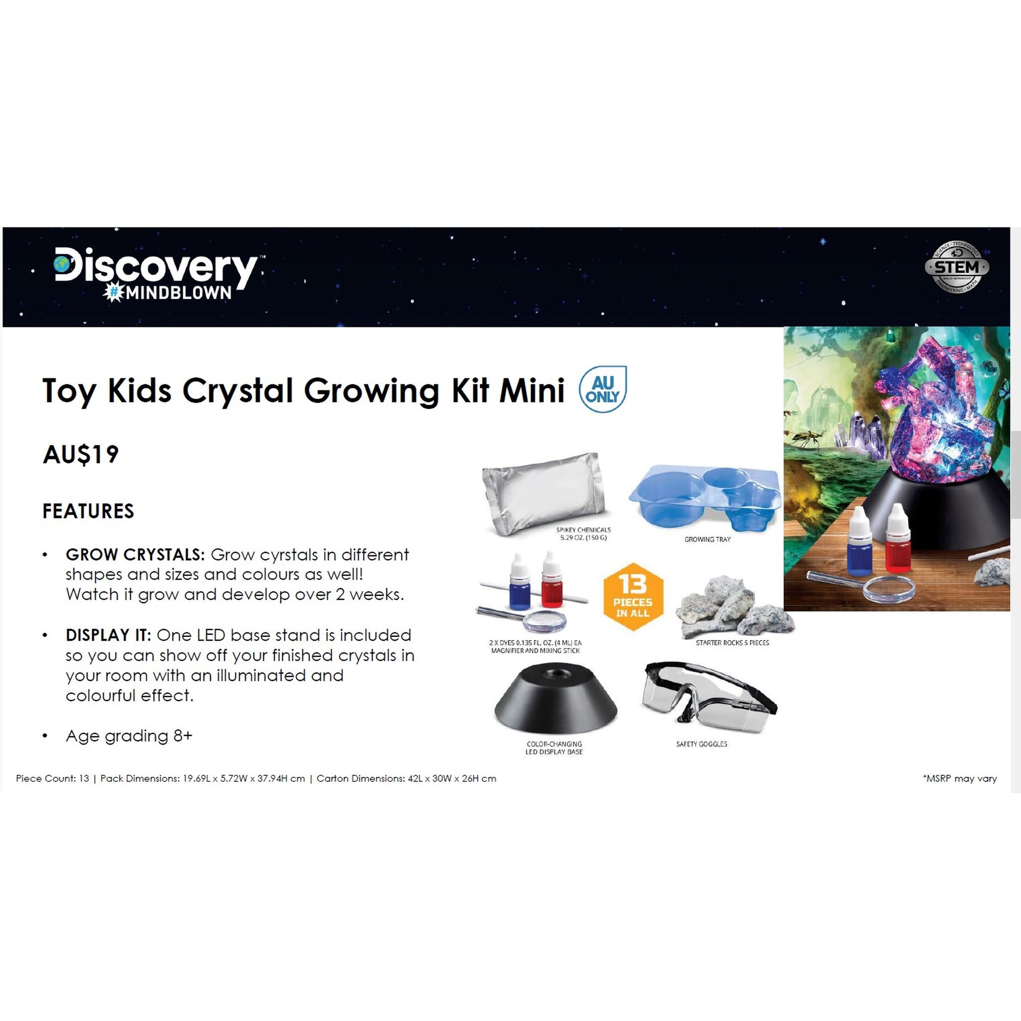 Discovery Mindblown Crystal Growing Kit – Toyworld Australia