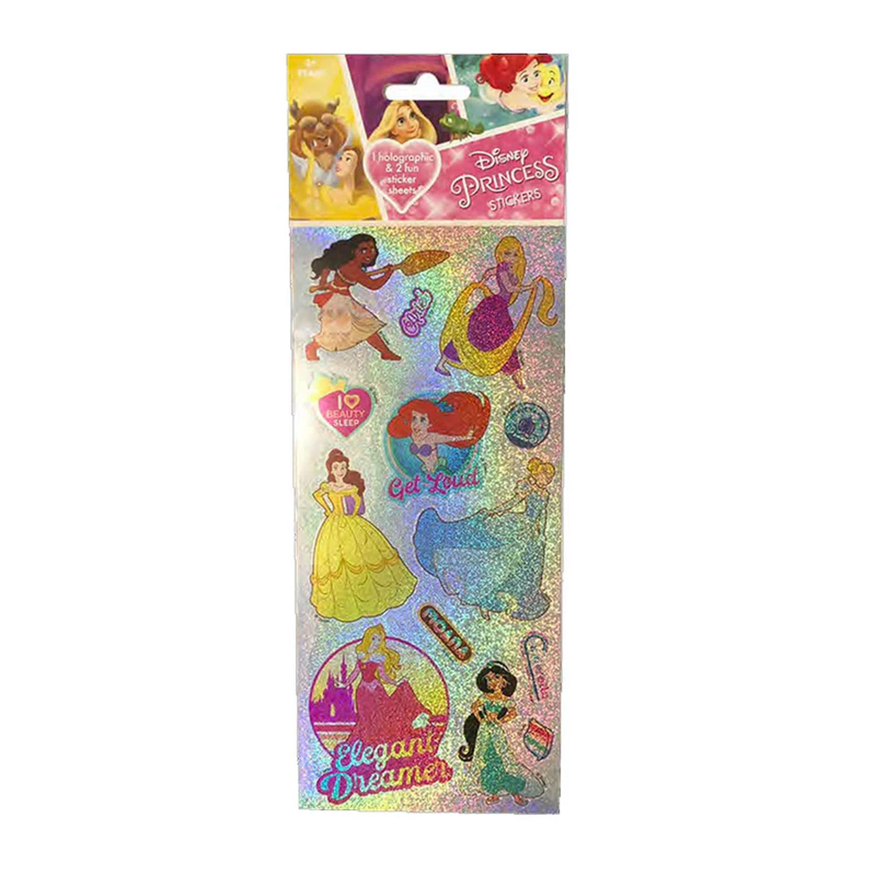 Disney Princess Holographic Stickers 3 Pack – Toyworld Australia