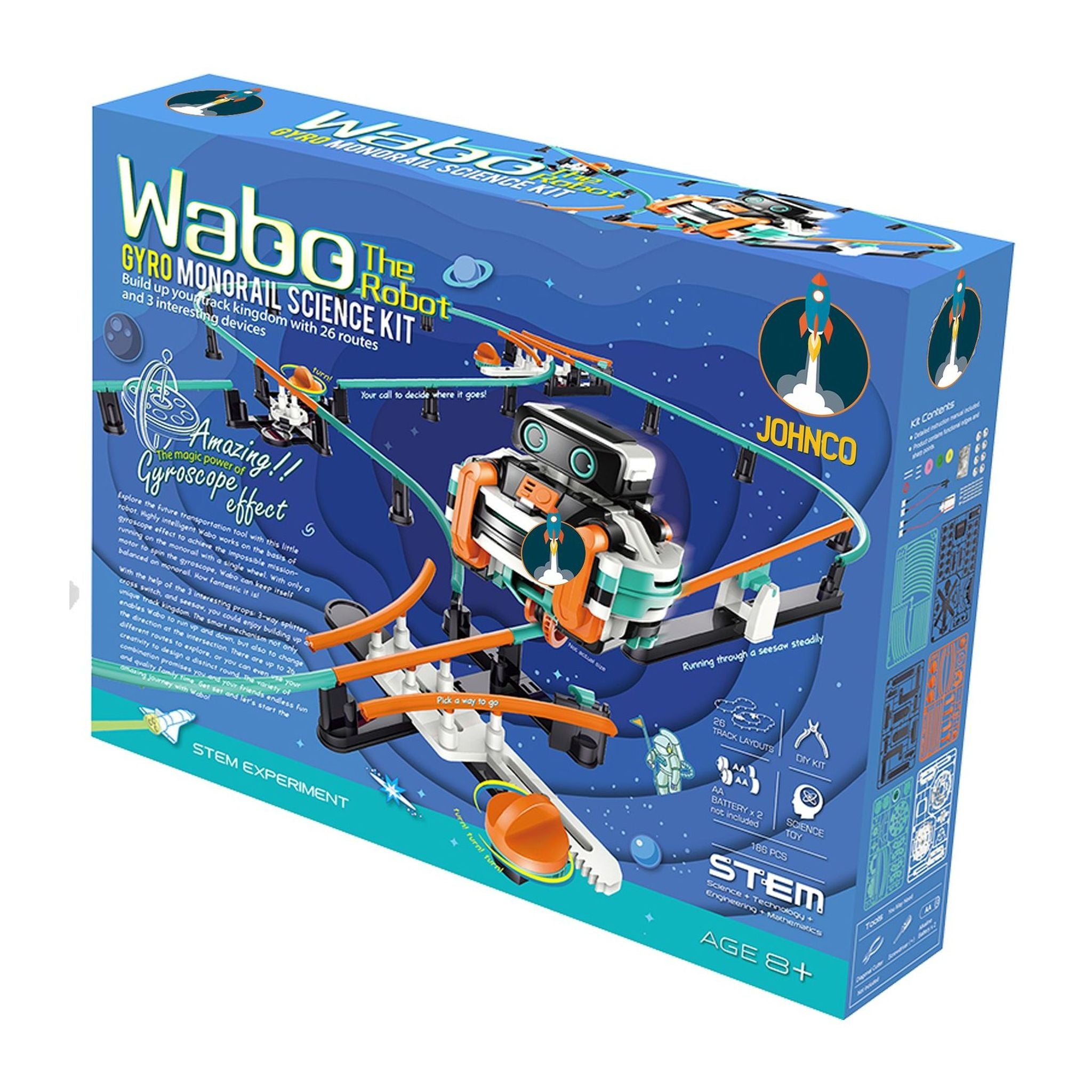 Johnco Wabo The Robot Gyro Monorail Science Kit – Toyworld Australia