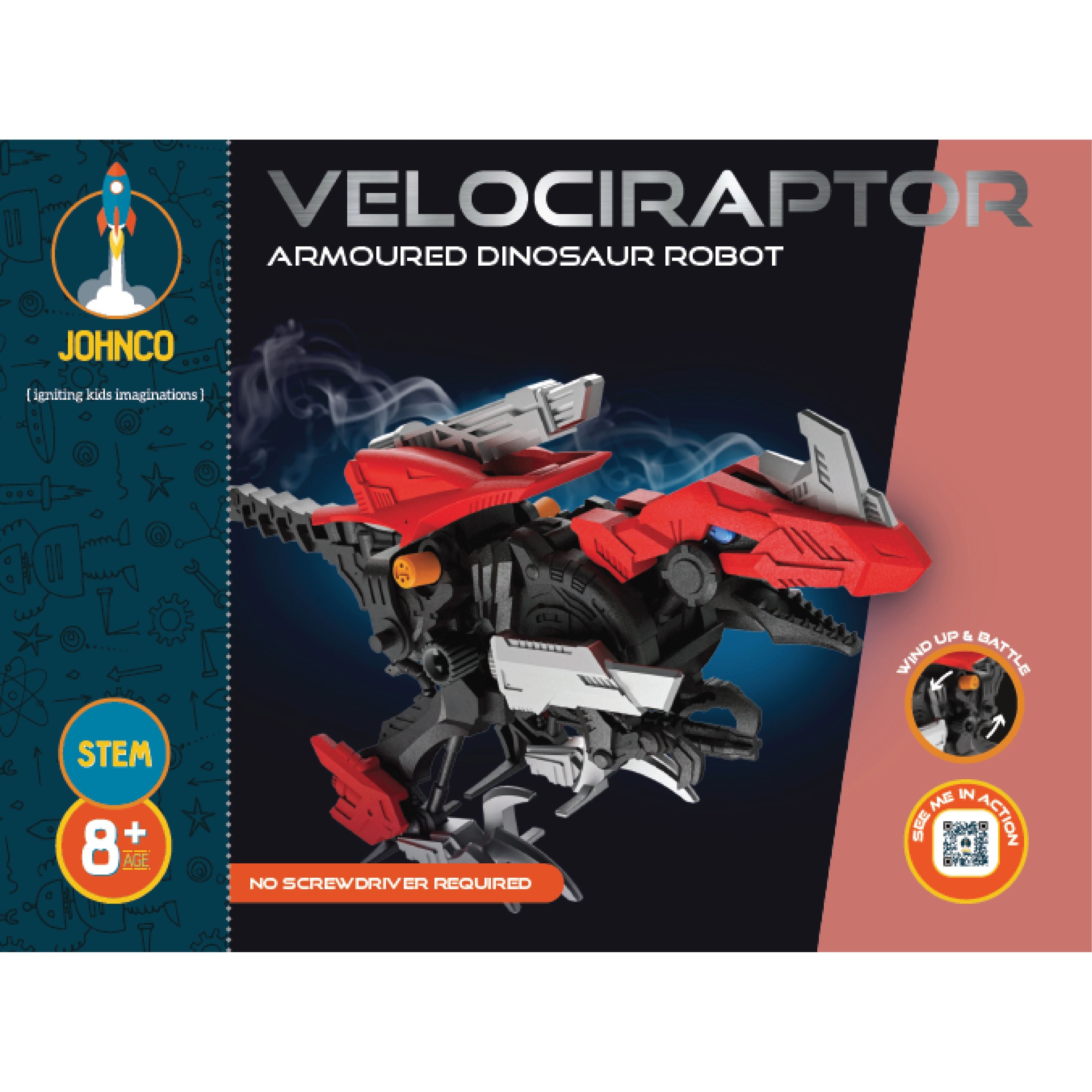 Johnco Velociraptor Armoured Dinosaur Robot – Toyworld Australia