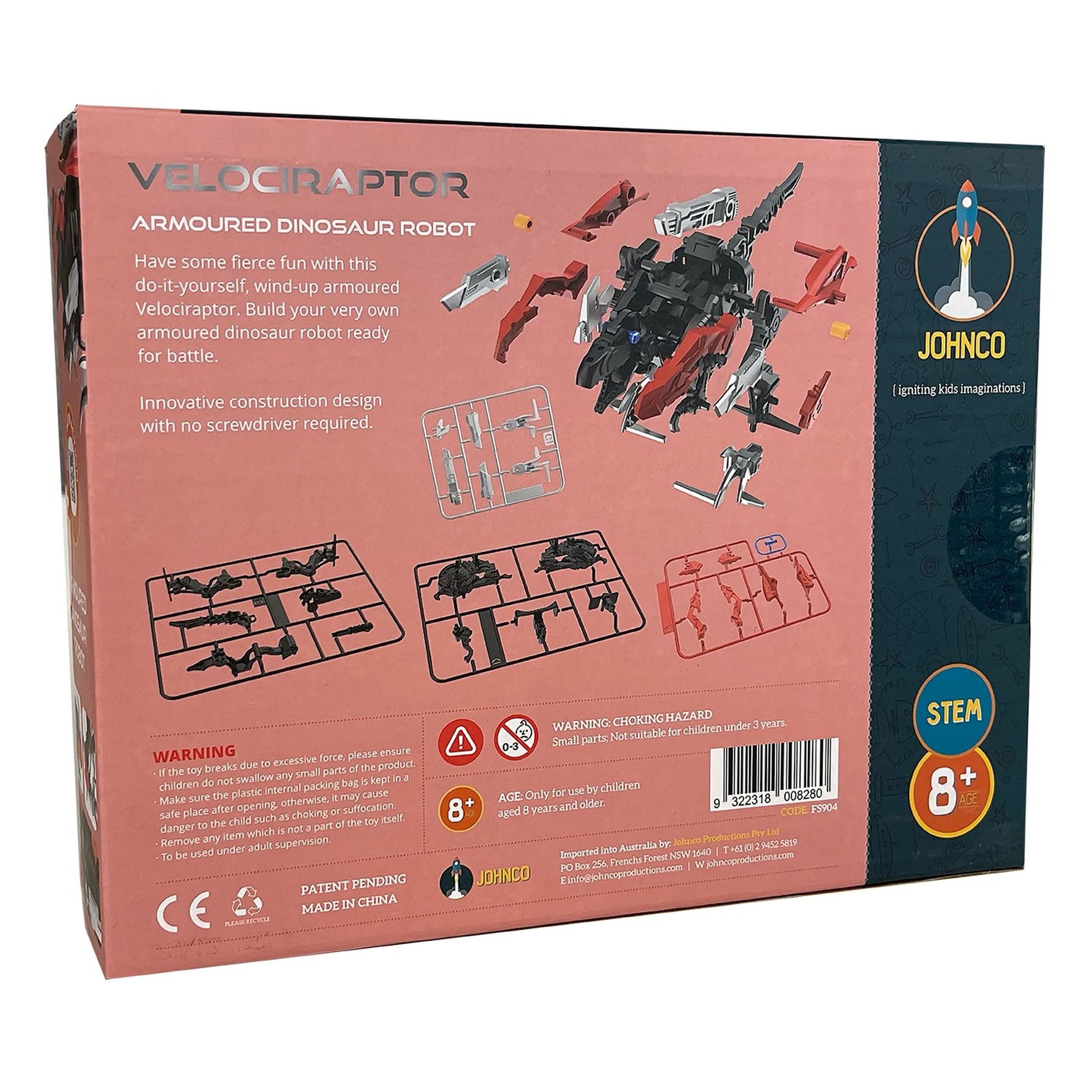 Johnco Velociraptor Armoured Dinosaur Robot – Toyworld Australia