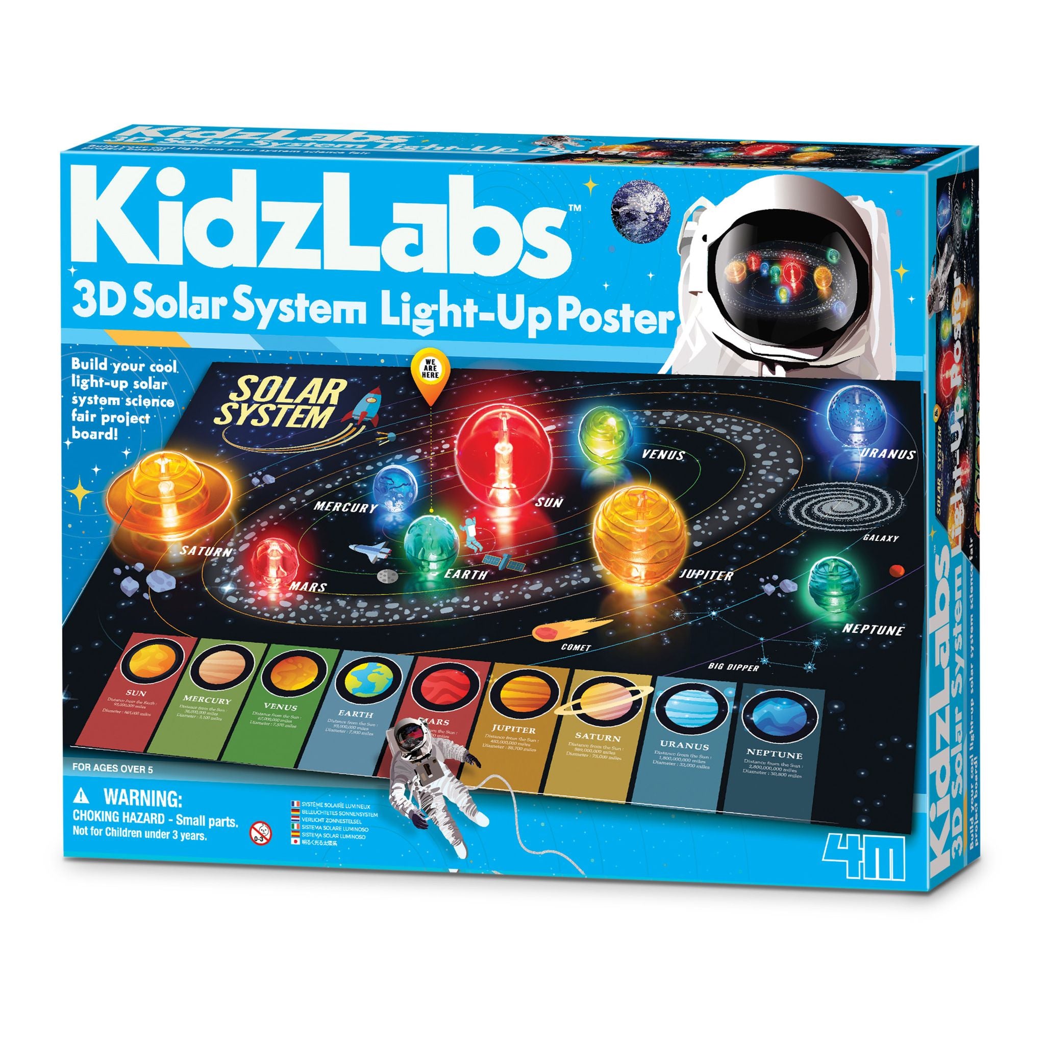 4M KidzLabs 3D Solar System Light-Up Poster – Toyworld Australia