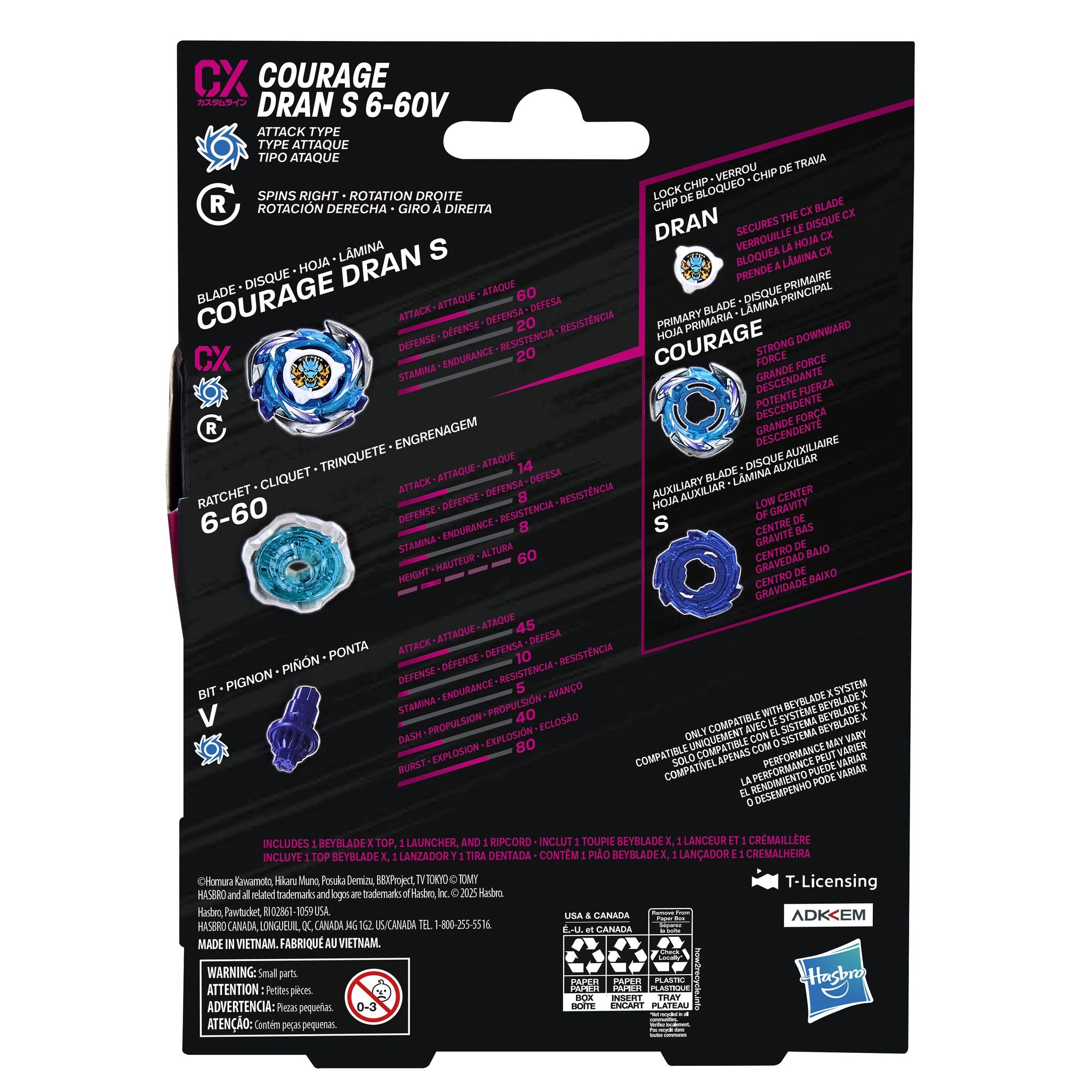 Beyblade X Courage Dran S 6-60V CX Starter Pack Set – Toyworld Australia