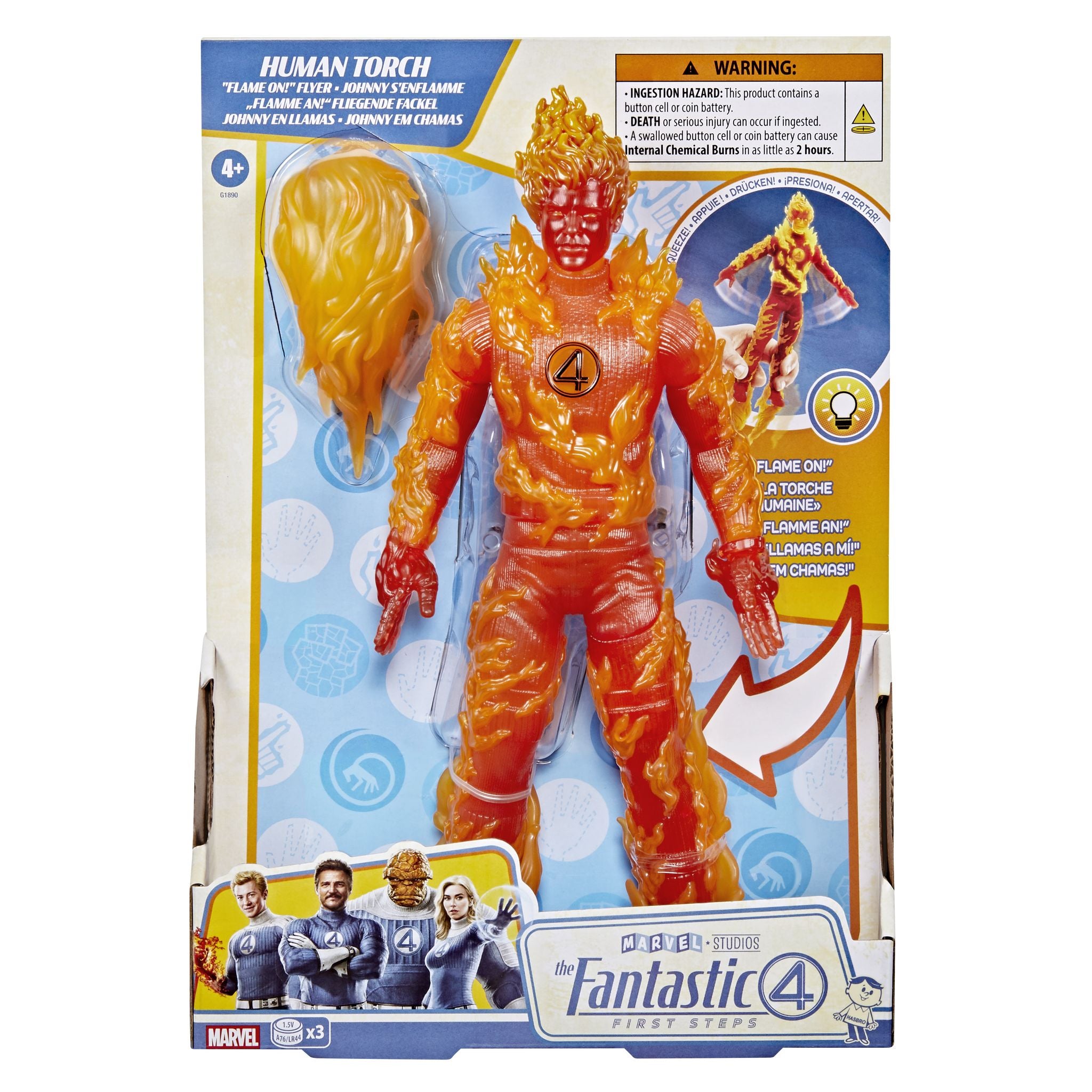 Marvel Fantastic 4 Flame On Flyer Human Torch Action Figure – Toyworld ...