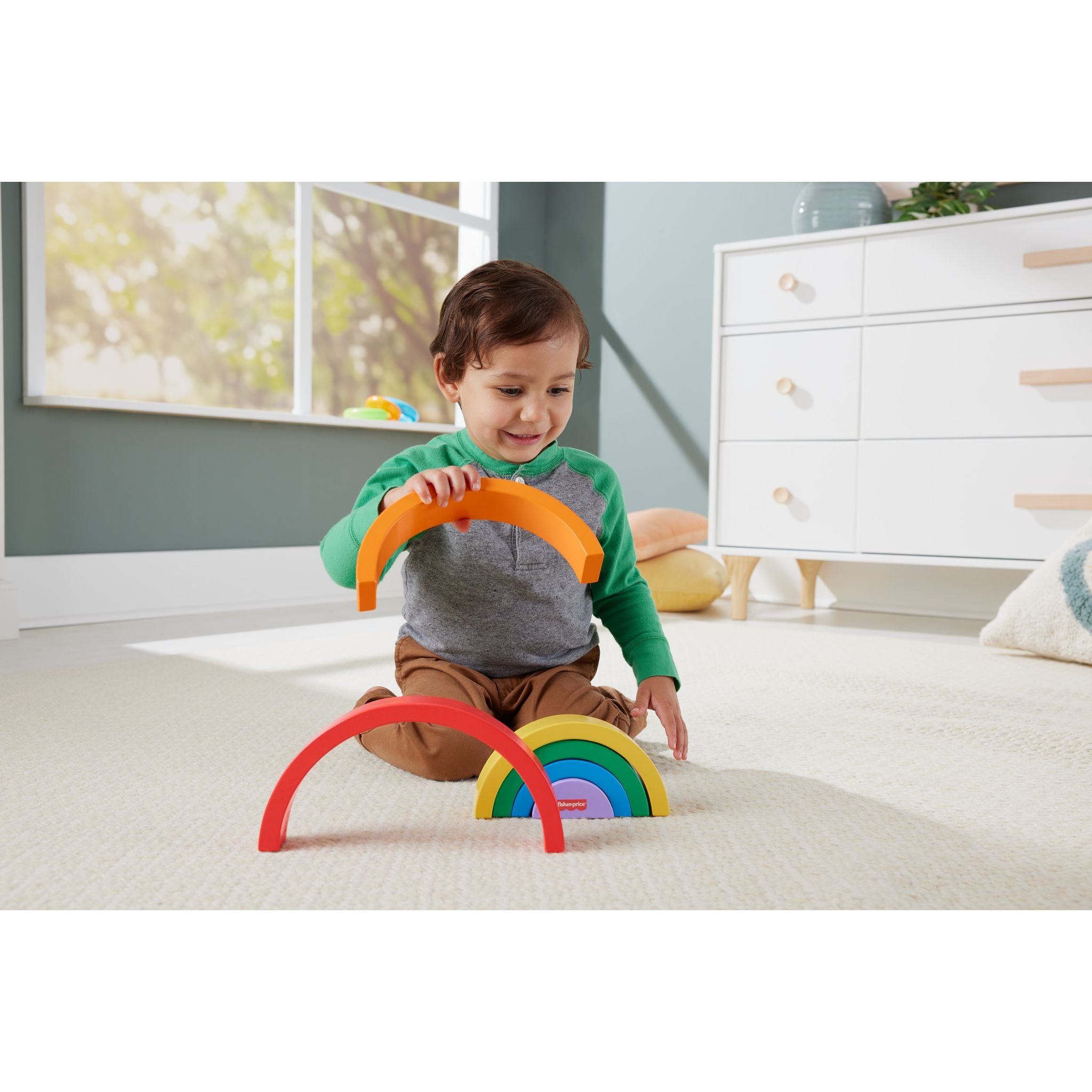 Fisher-Price Wooden Stacking Rainbow – Toyworld Australia
