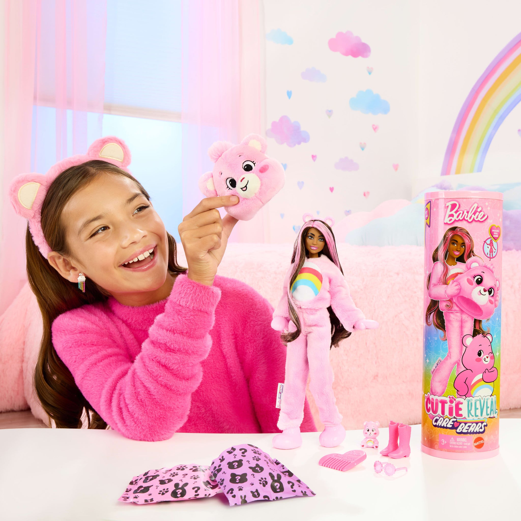 Barbie Cutie Reveal Care Bears Surprise Doll - Pink – Toyworld Australia