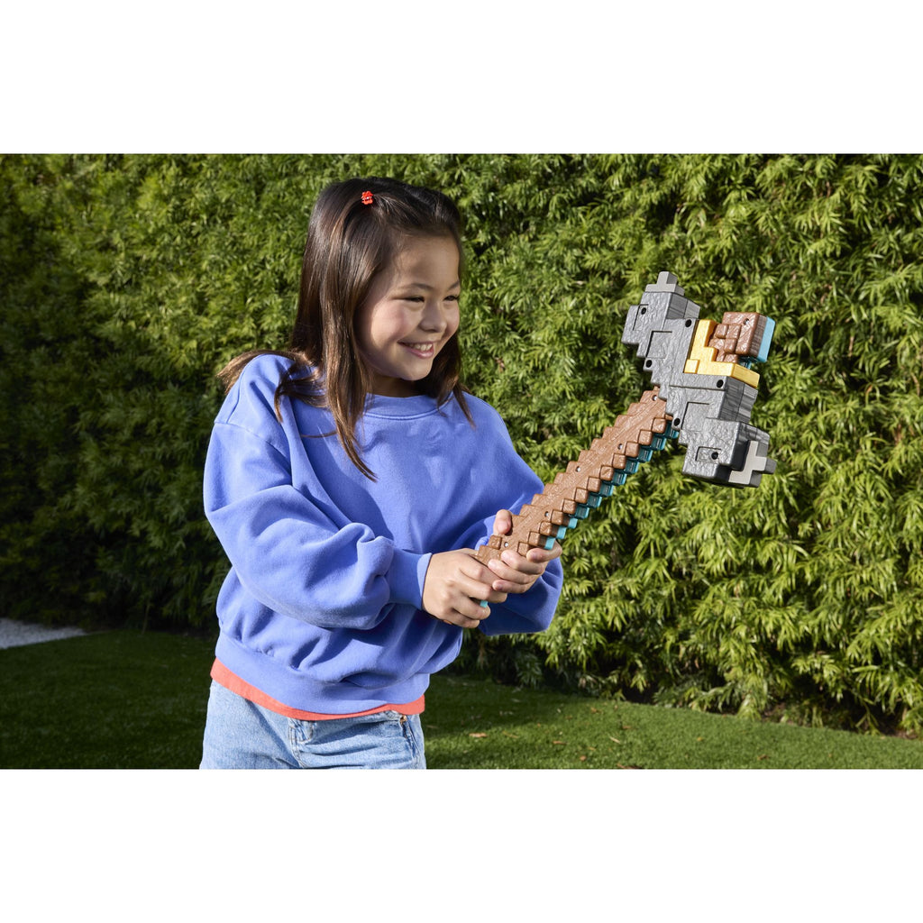 A Minecraft Movie Click and Switch Sword and Pickaxe – Toyworld Australia