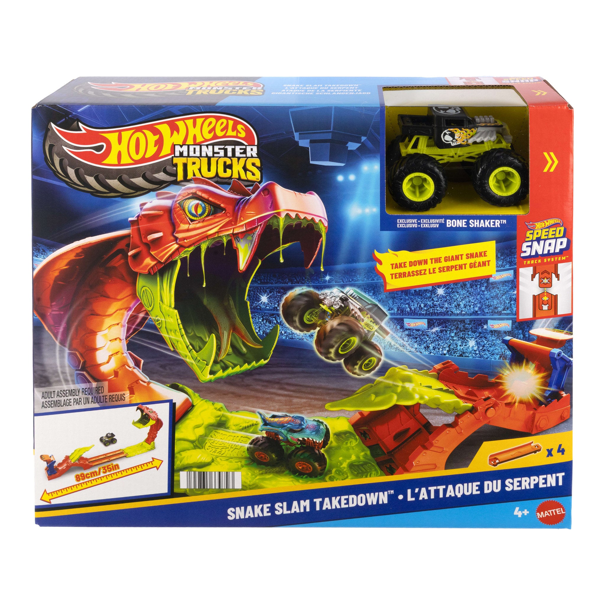 Hot Wheels Monster Trucks Snake Slam Takedown Track Set – Toyworld ...