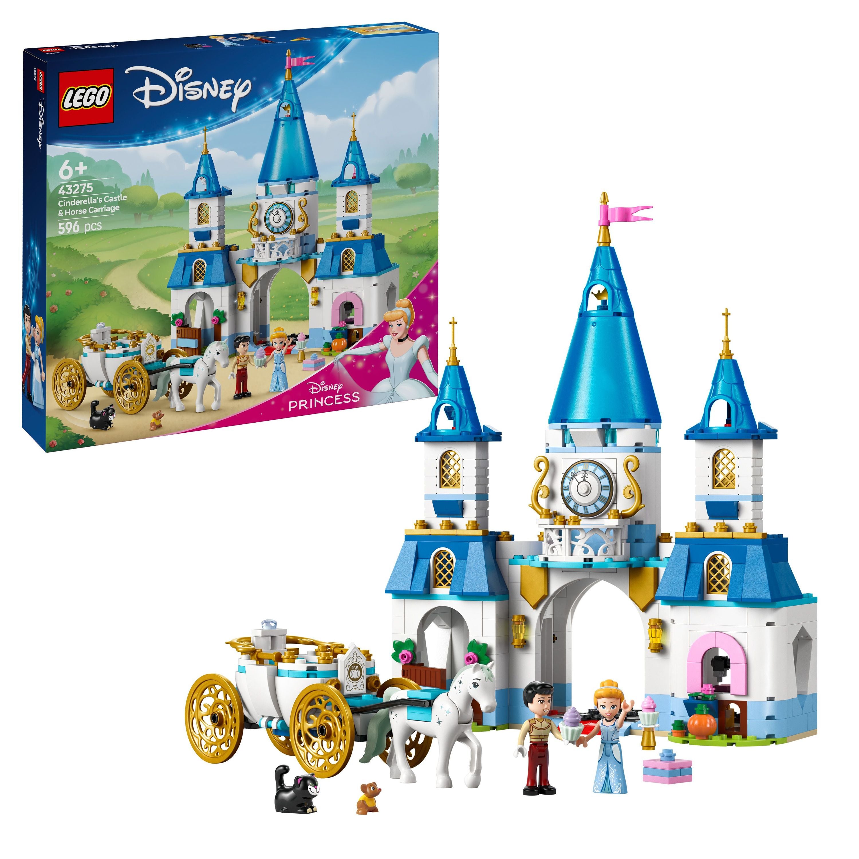 LEGO 43275 Disney Princess Cinderella’s Castle & Horse Carriage ...