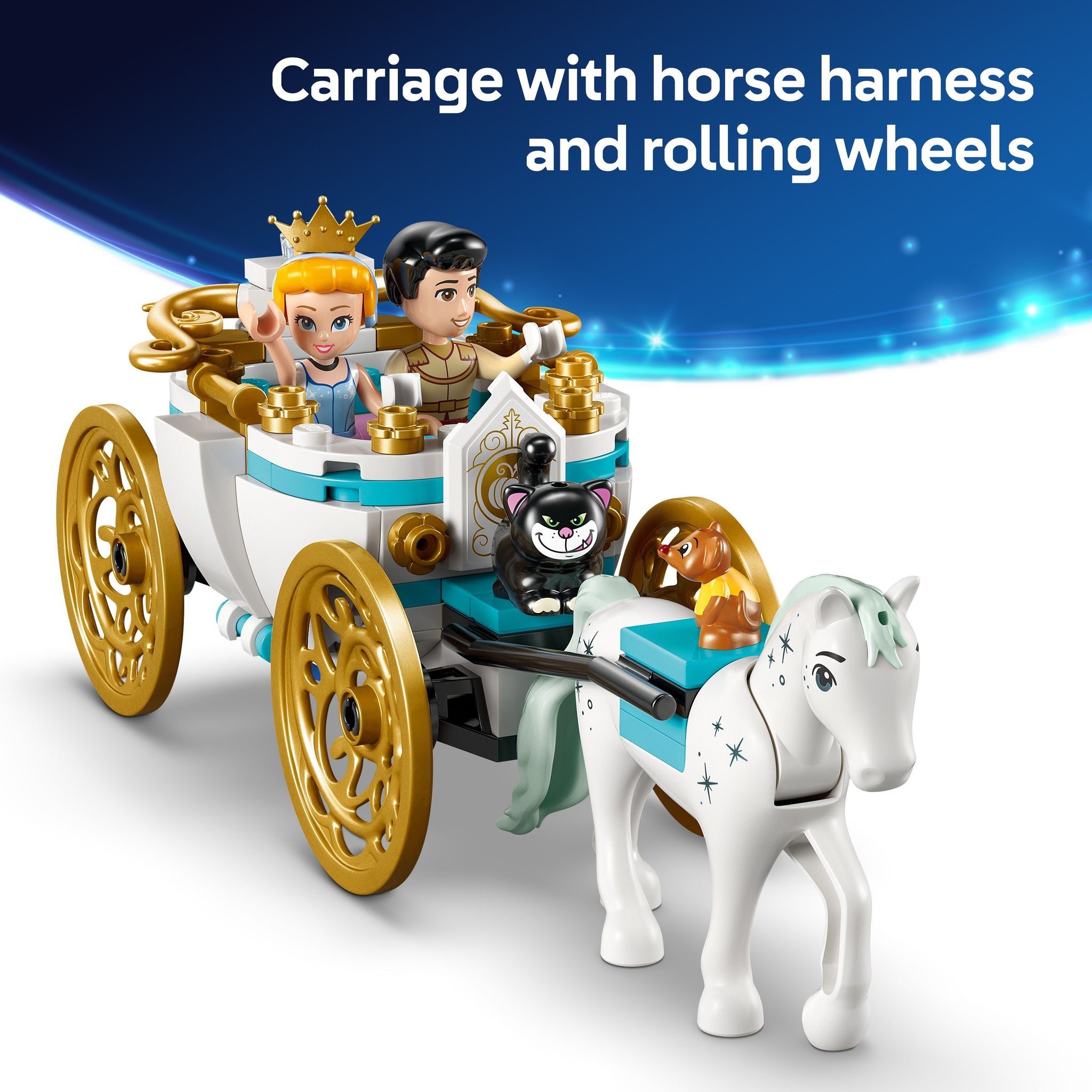 LEGO 43275 Disney Princess Cinderella’s Castle & Horse Carriage ...