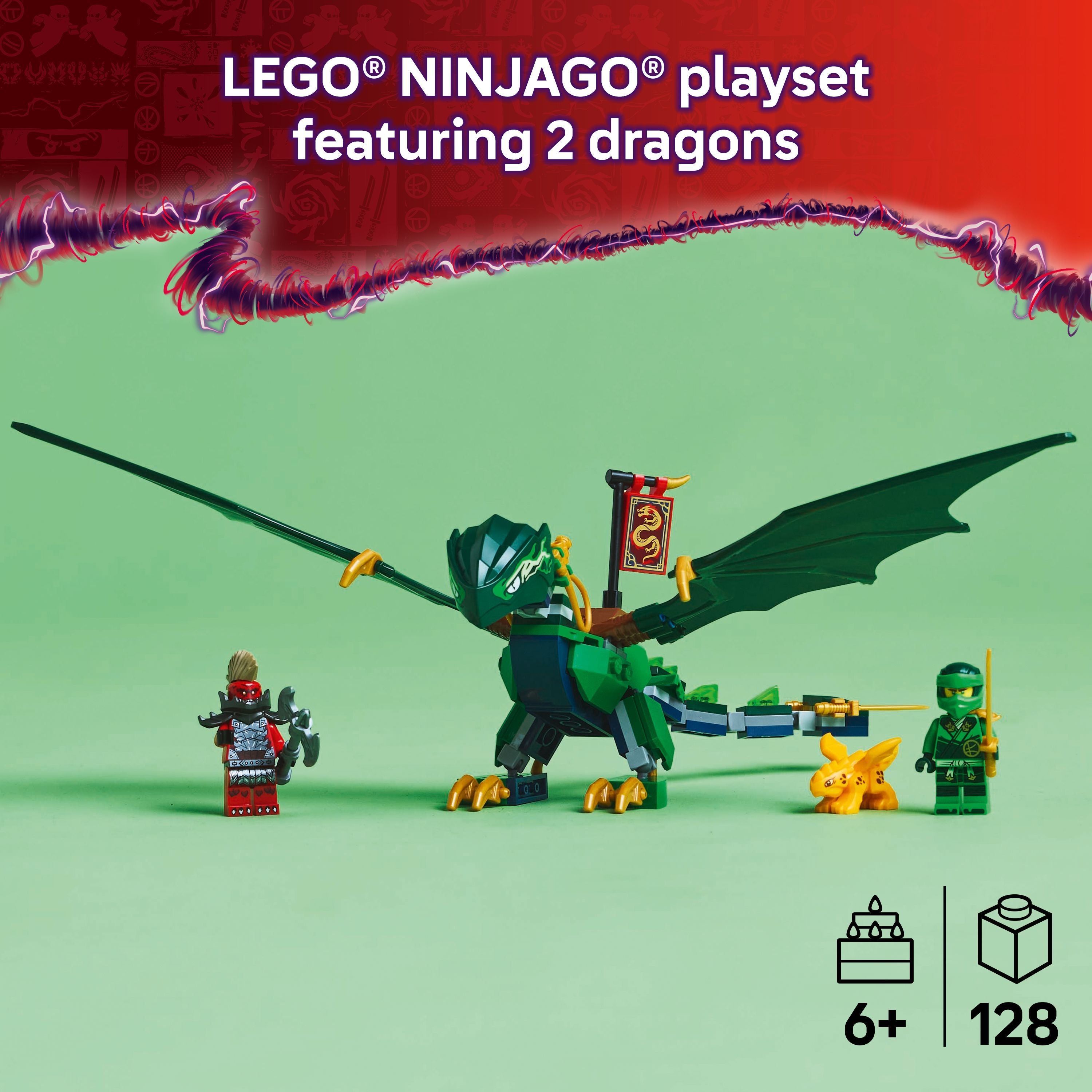 LEGO 71829 NINJAGO Lloyd's Green Forest Dragon – Toyworld Australia