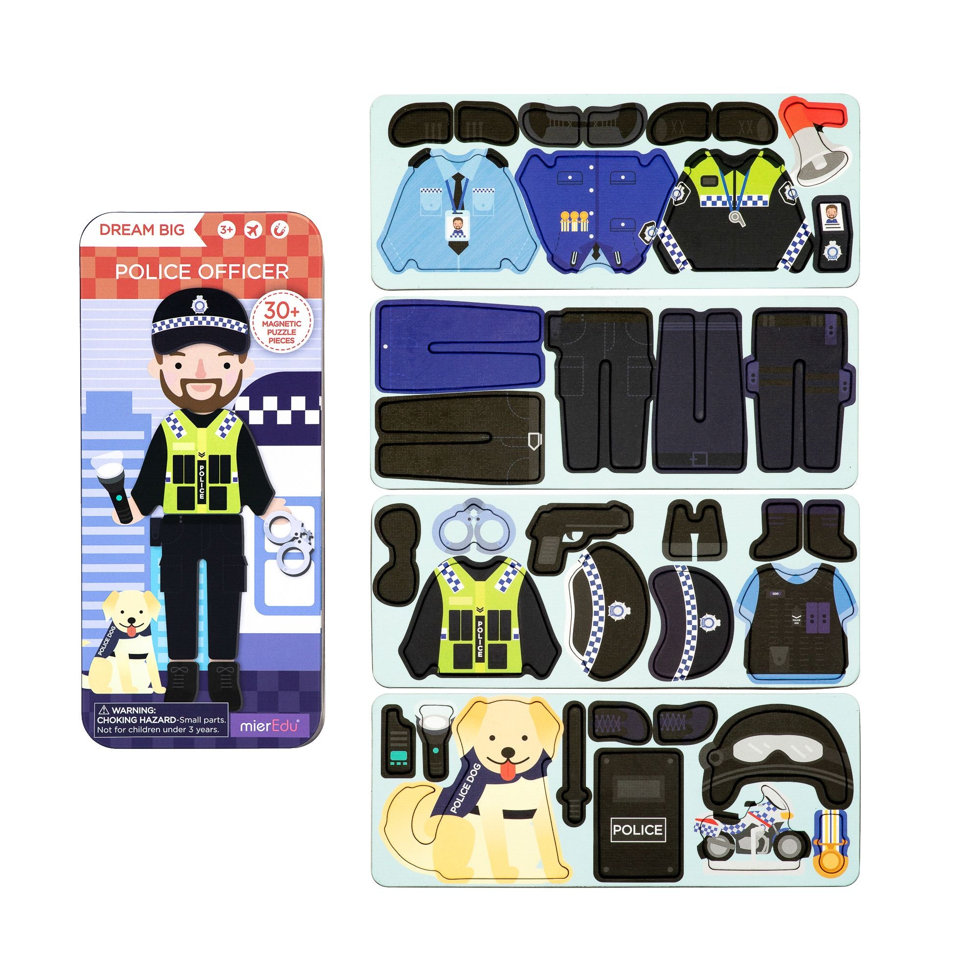 mierEdu Magnetic Puzzle Box Police Officer – Toyworld Australia