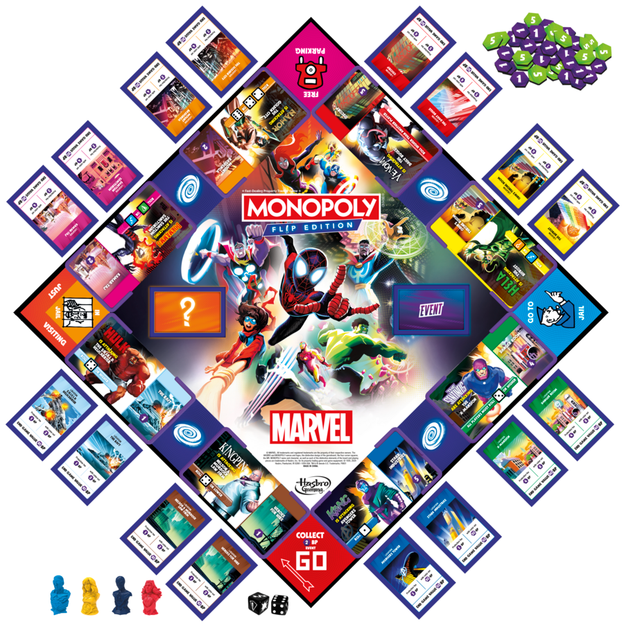 Monopoly Flip Edition: Marvel – Toyworld Australia