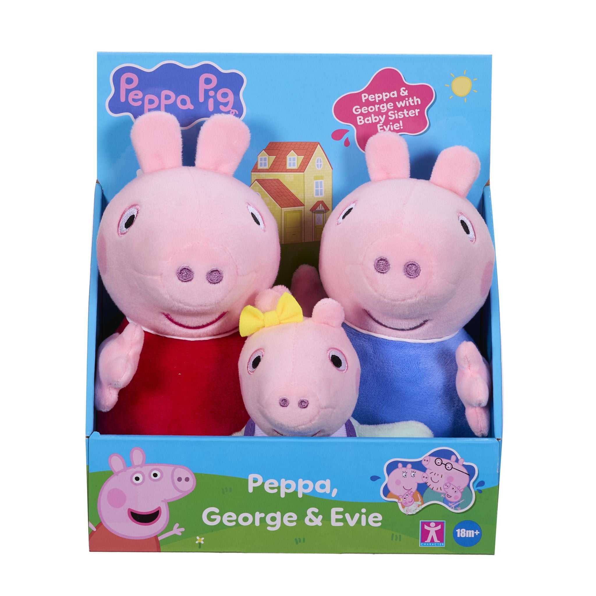 Peppa Pig Peppa, George & Evie Plush Set – Toyworld Australia