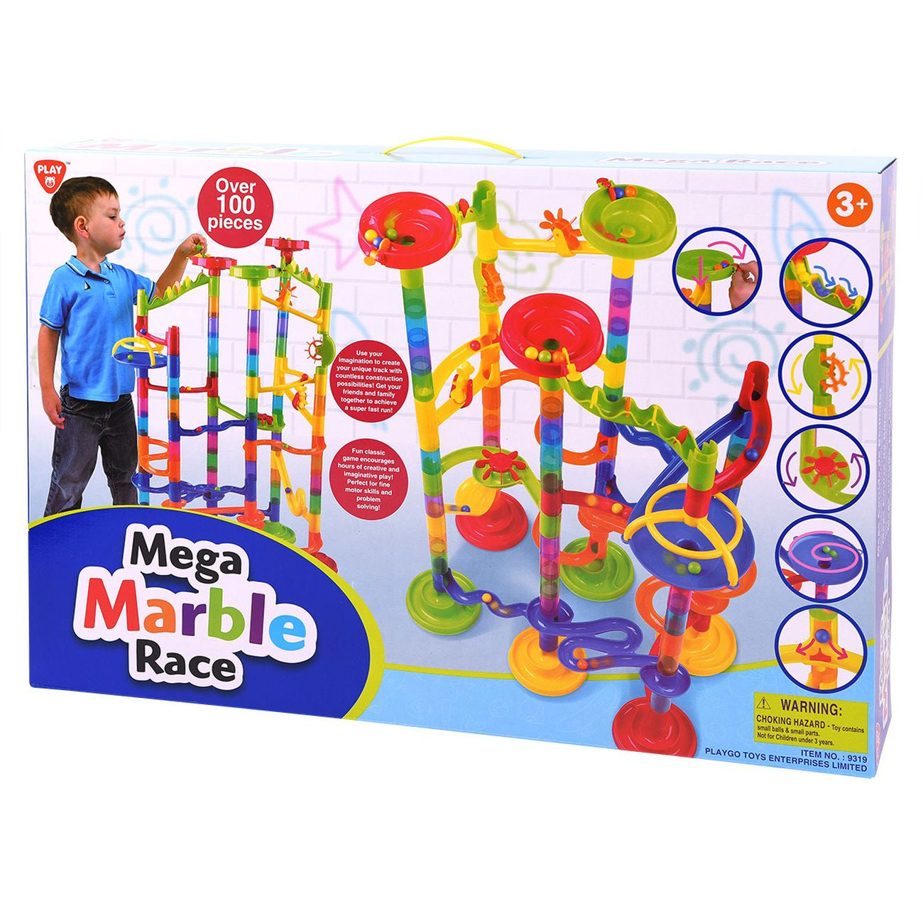Playgo Toys Ent. Ltd. Mega Marble Race 100 Pieces – Toyworld Australia