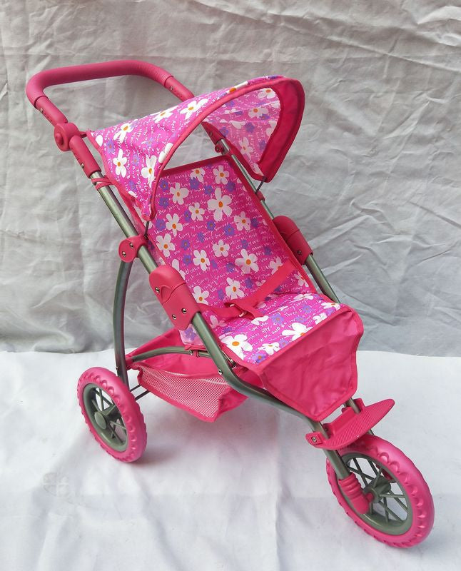 Playworld 3 Wheel Doll Stroller Pink – Toyworld Australia