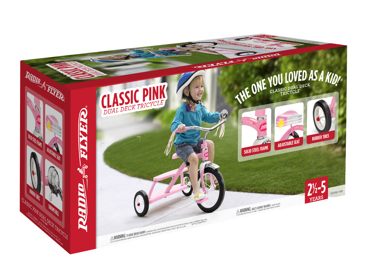 Radio Flyer Classic Dual Deck Tricycle Pink – Toyworld Australia