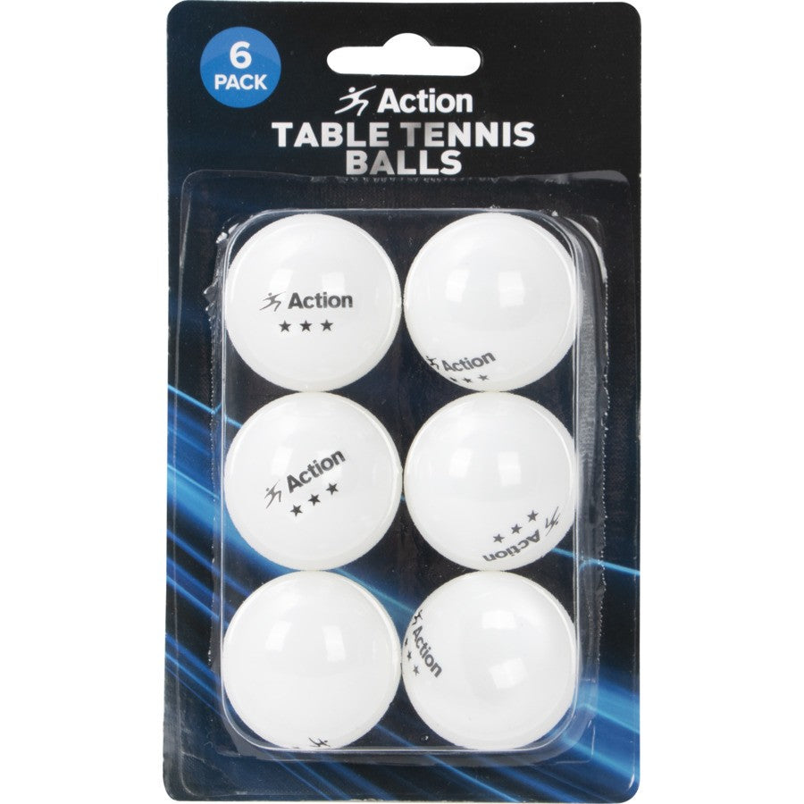 Action Sports Table Tennis Balls 6 Pack – Toyworld Australia