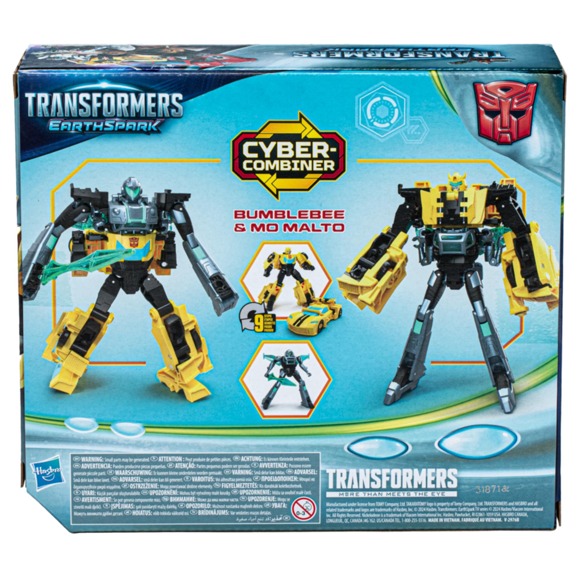 TRANSFORMERS EARTHSPARK CYBER-COMBINER BUMBLEBEE AND MO MALTO ...