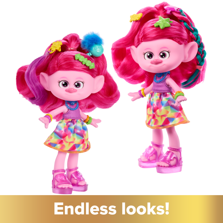 Trolls 3 Band Together Hair-Tastic Queen Poppy Doll – Toyworld Australia