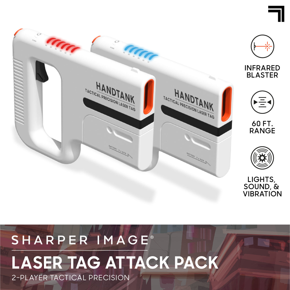 SHARPER IMAGE LASER TAG HANDTANK ATTACK PACK – Toyworld Australia